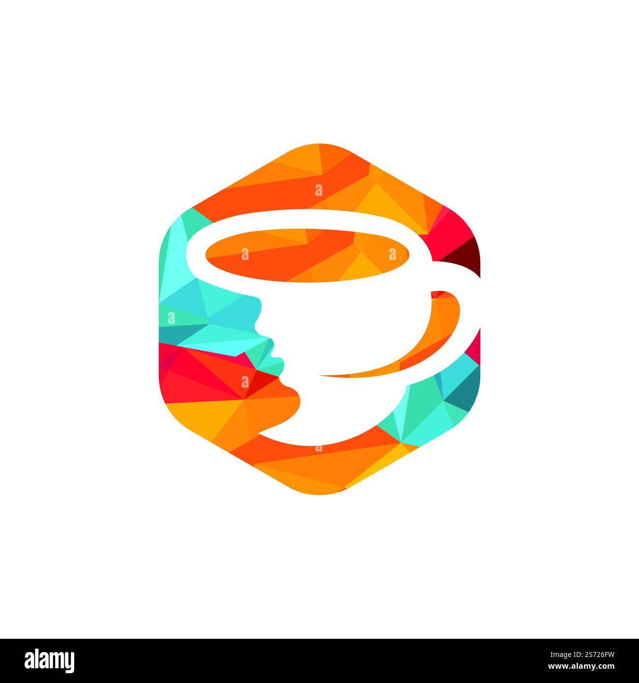 Coffee cup with women face logo vector. Coffee shop logo design Stock ...