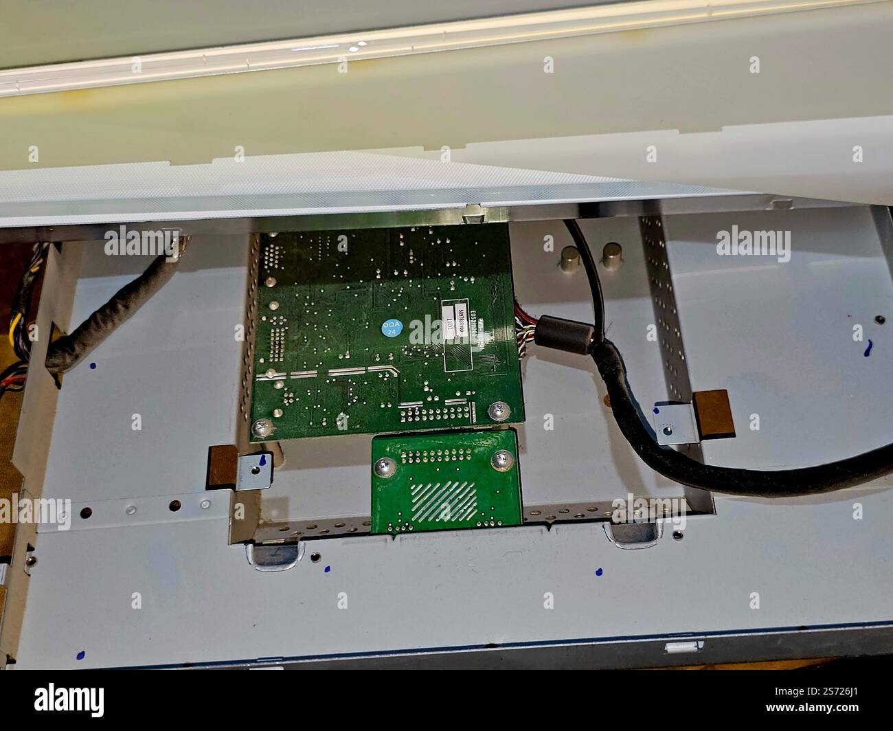 Cairo, Egypt, January 13 2025: Maintenance of a liquid-crystal display ...