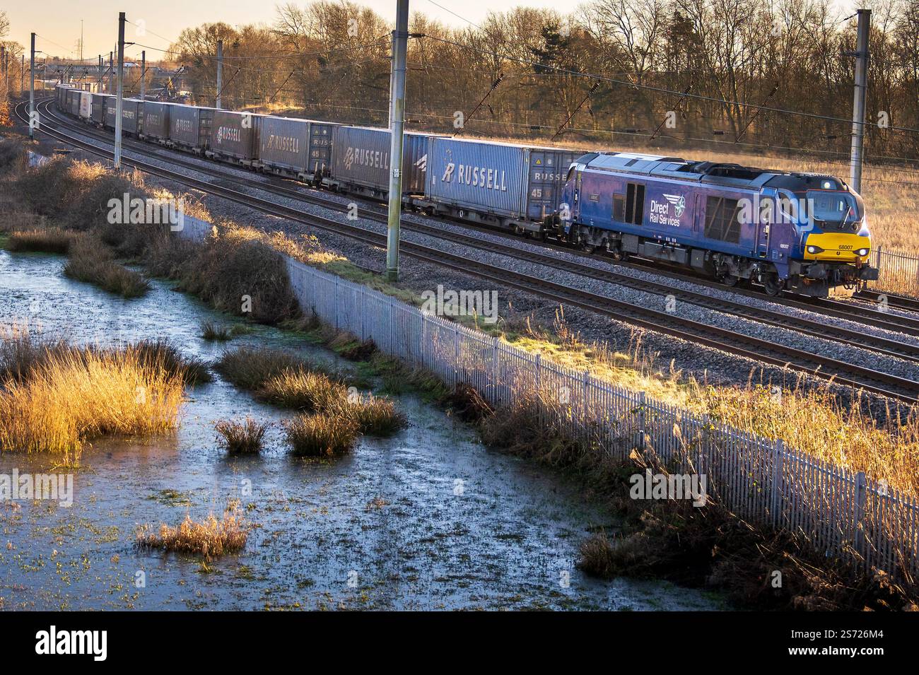 Direct Rail Services Class 68 locomotive Valiant number 68007 seen on ...