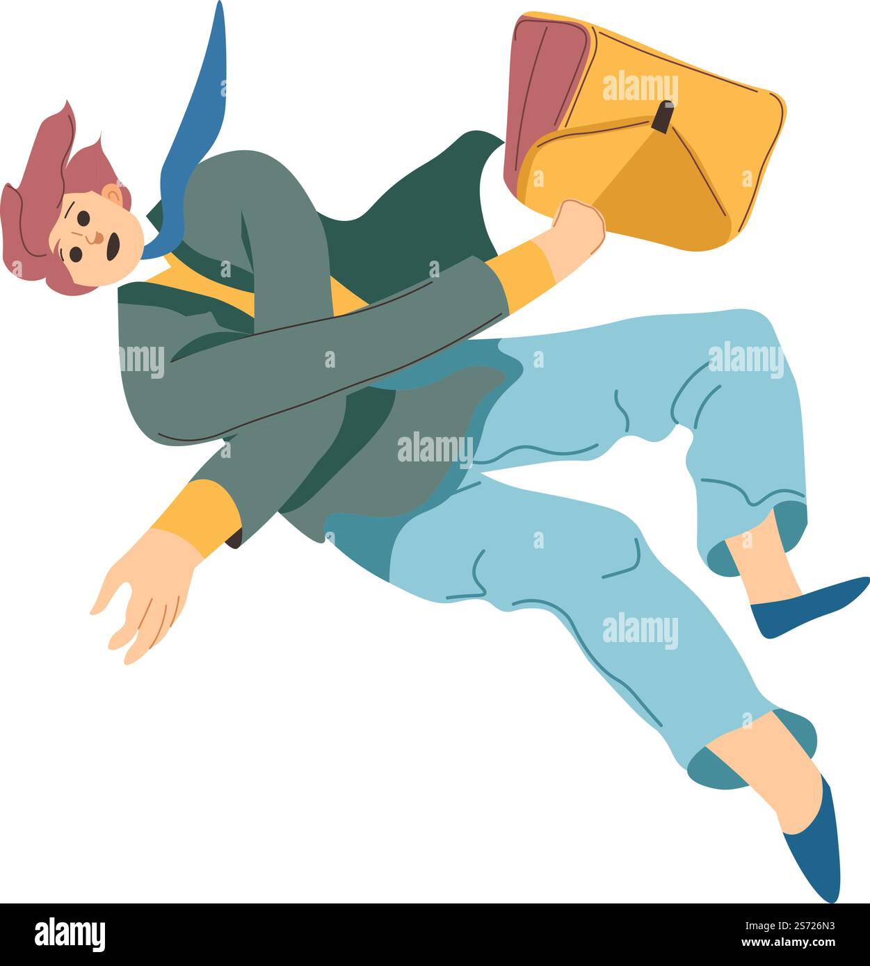 Male character slipping and falling down while walking hi-res stock ...