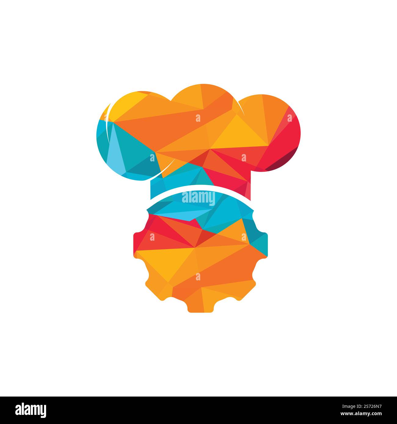 Chef gear vector logo design. Cog wheel and chef hat icon design Stock ...