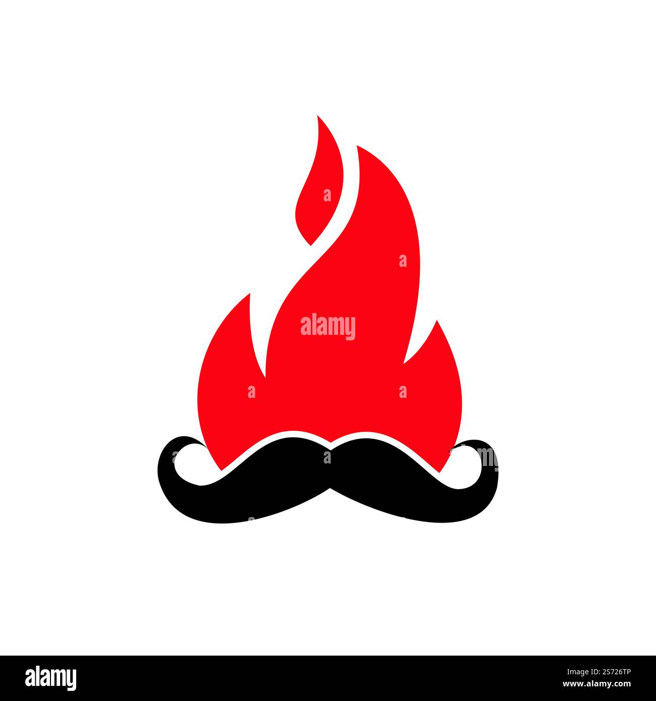 Moustache fire vector logo design template Stock Vector Image & Art - Alamy