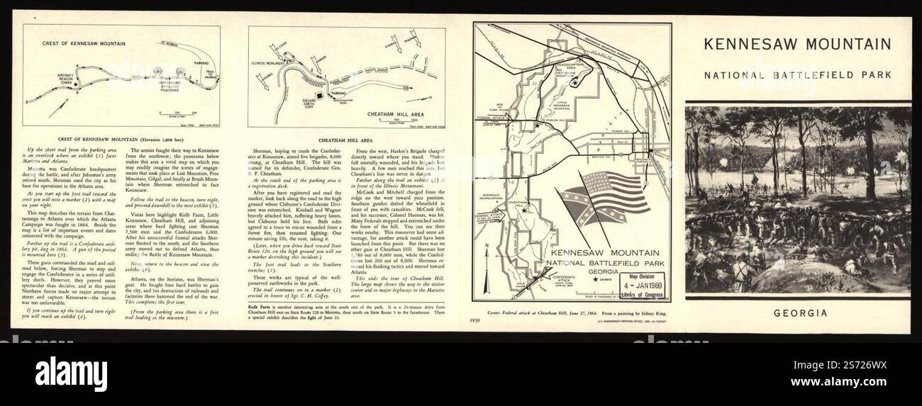 Kennesaw Mountain National Battlefield Park, Georgia. 1959 by United ...