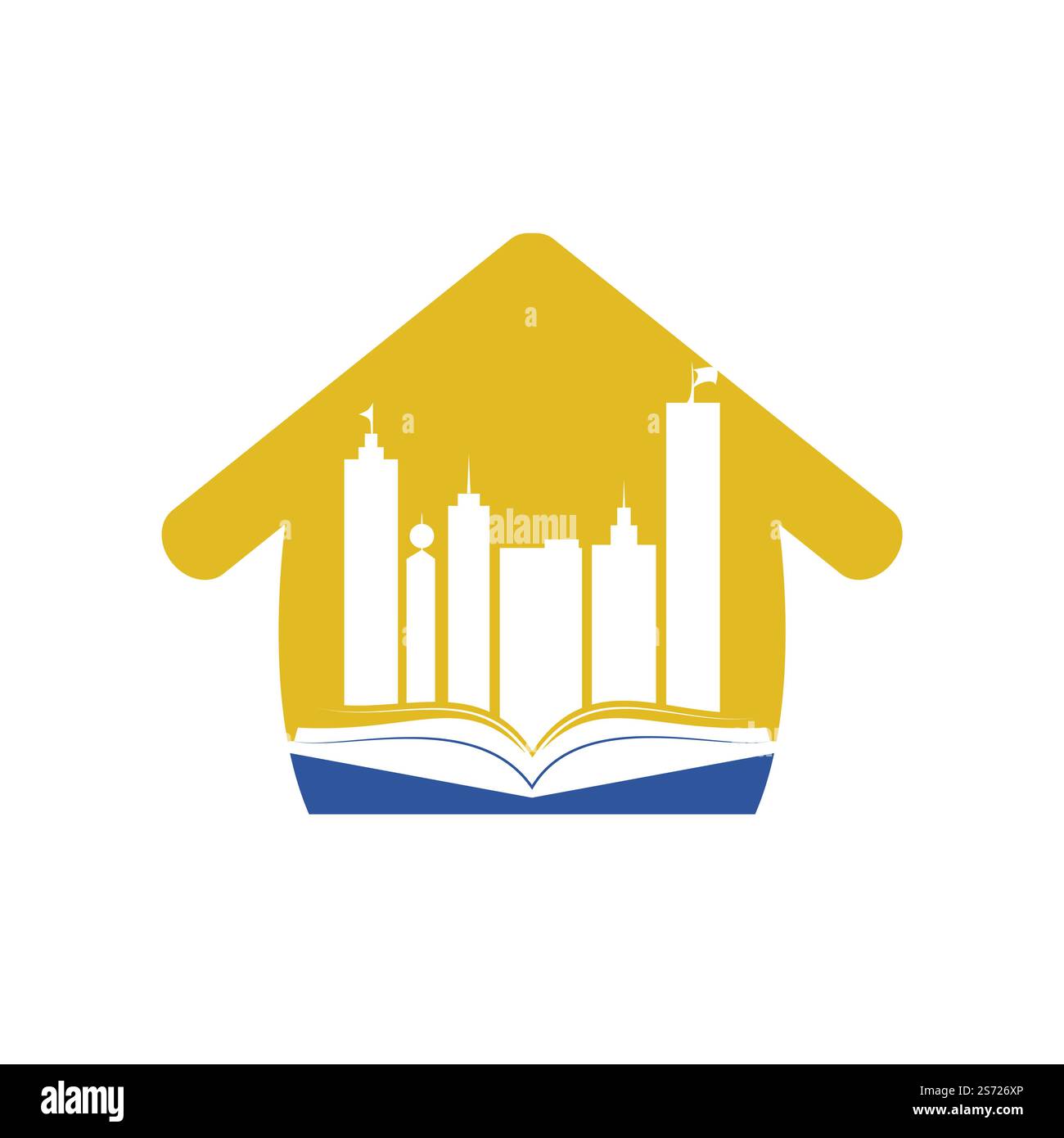Education building logo design. Vector of book and a building, symbol ...