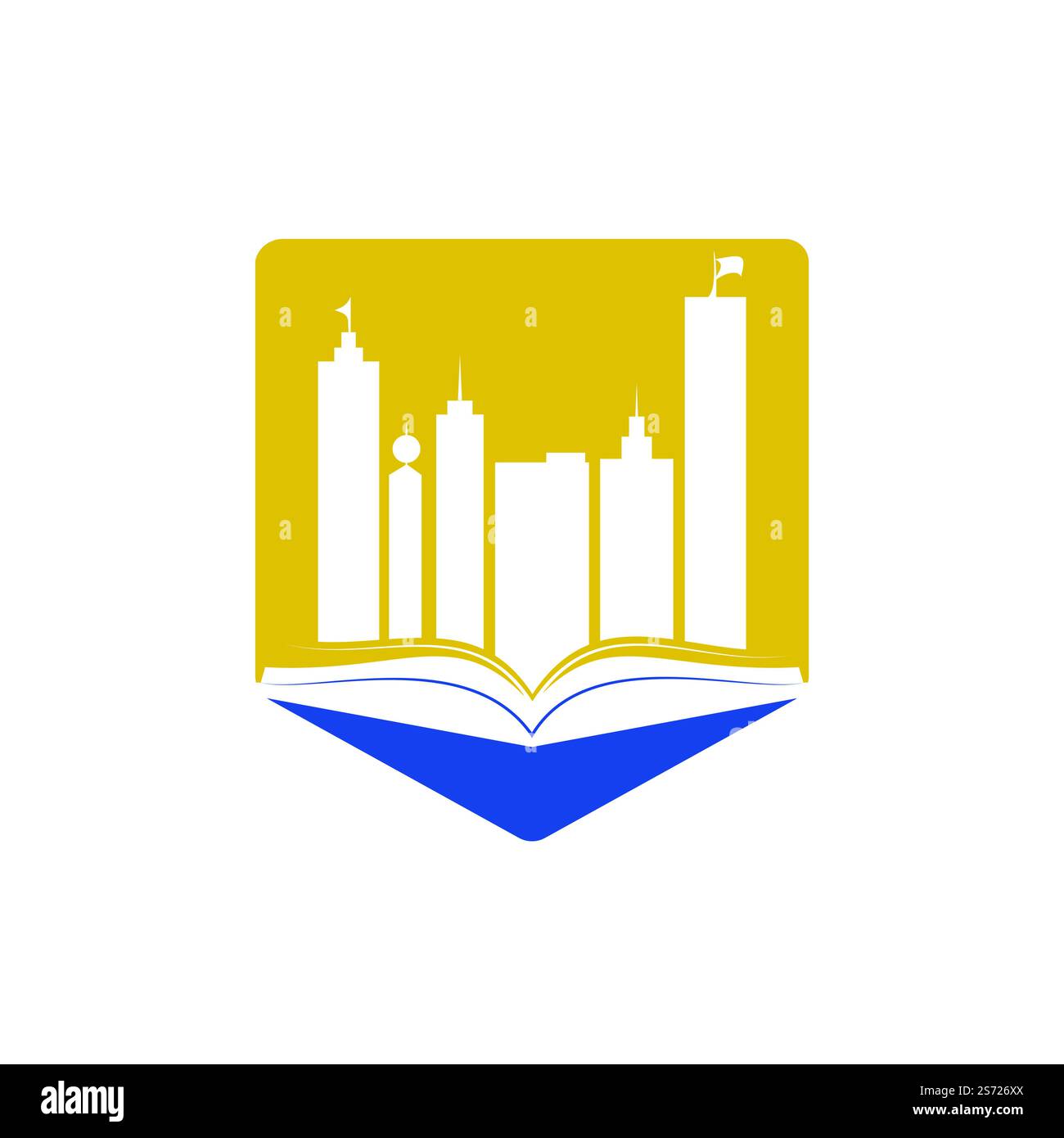 Education building logo design. Vector of book and a building, symbol ...