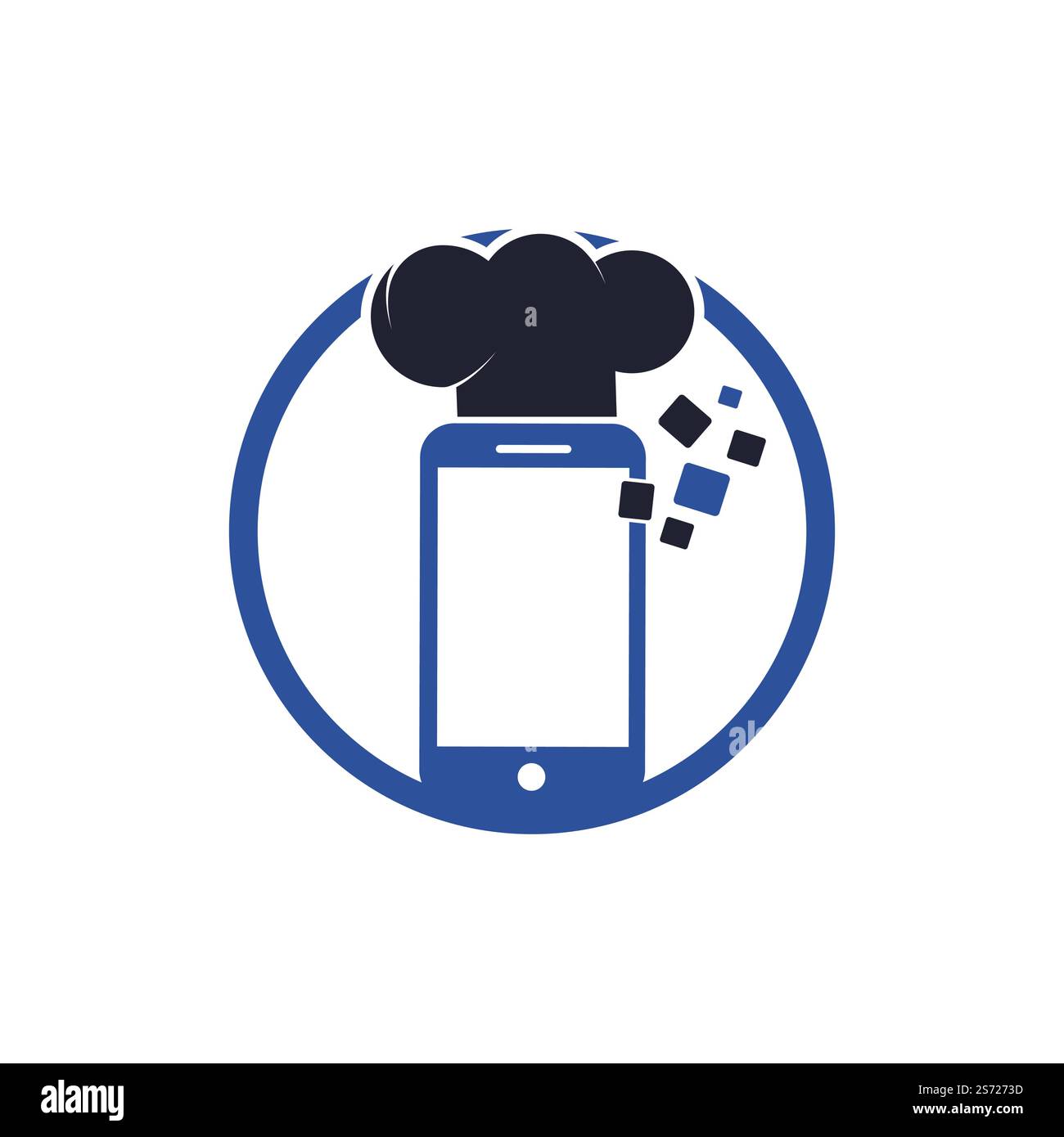 Mobile chef logo vector design. Food phone online logo vector icon ...