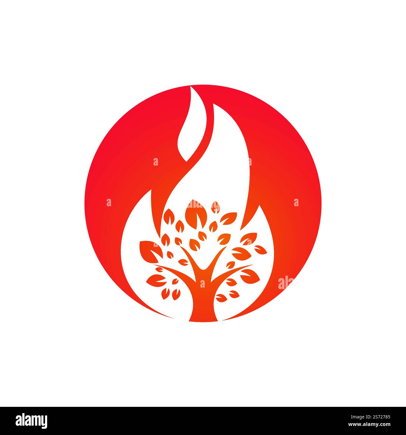 Fire Tree vector logo design template Stock Vector Image & Art - Alamy