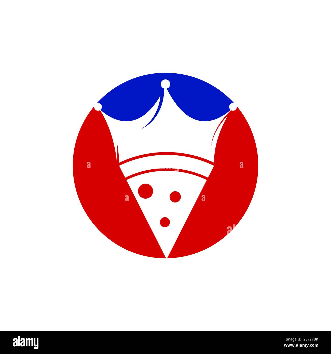 Pizza king vector logo design template. Crown and pizza slice icon ...