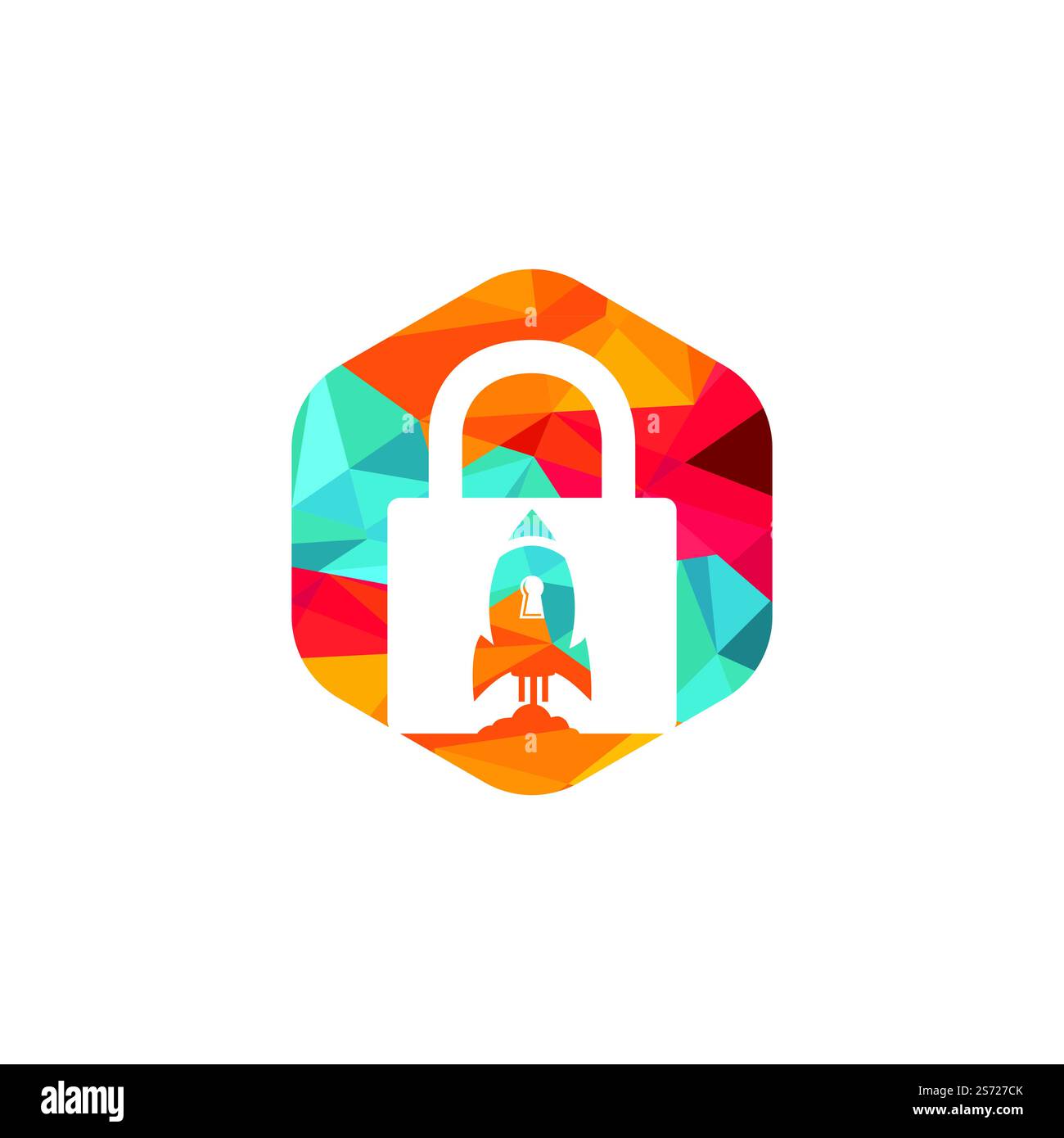 Padlock rocket vector logo design. Security rocket logo concept Stock ...
