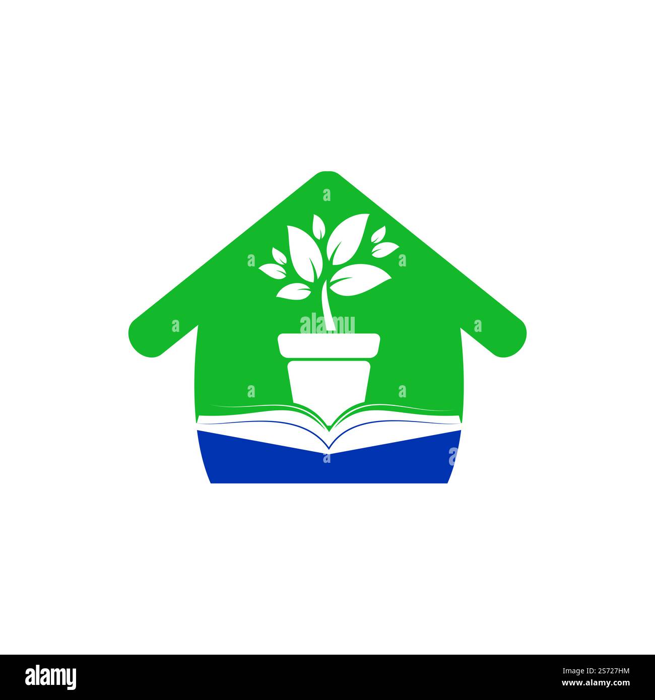 Eco book vector logo design. Book and flower pot icon logo Stock Vector ...