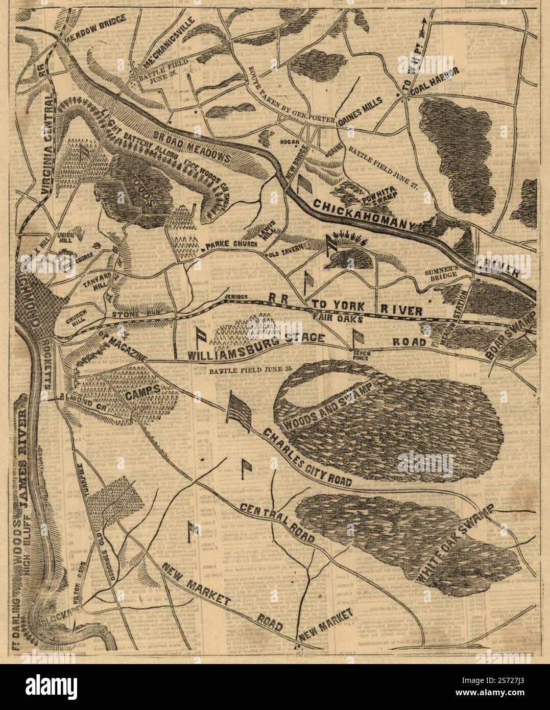 Field of McClellan's operations, scene of the recent battles in front ...