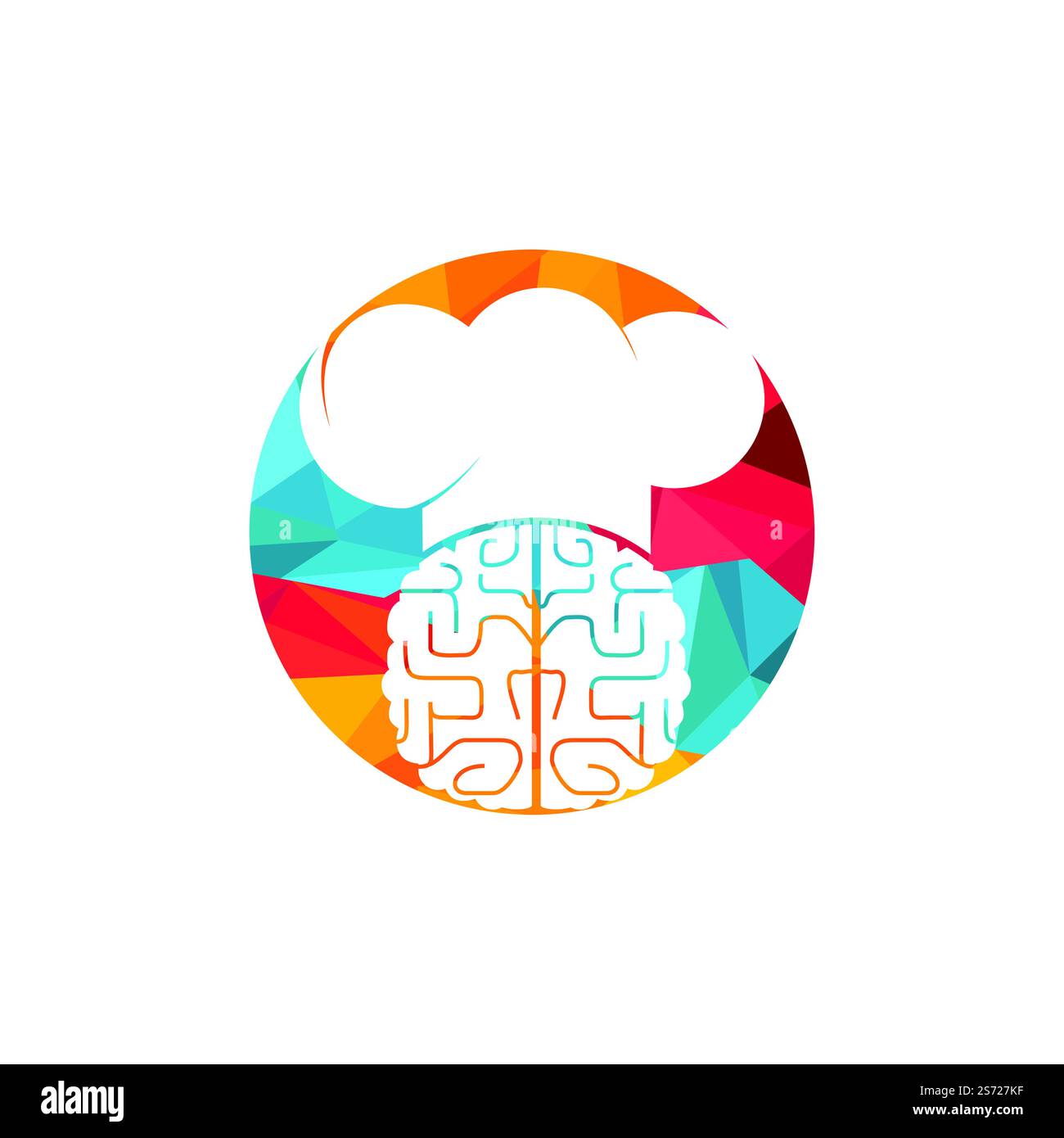 Smart chef vector logo design concept. Brain and chef hat icon Stock ...