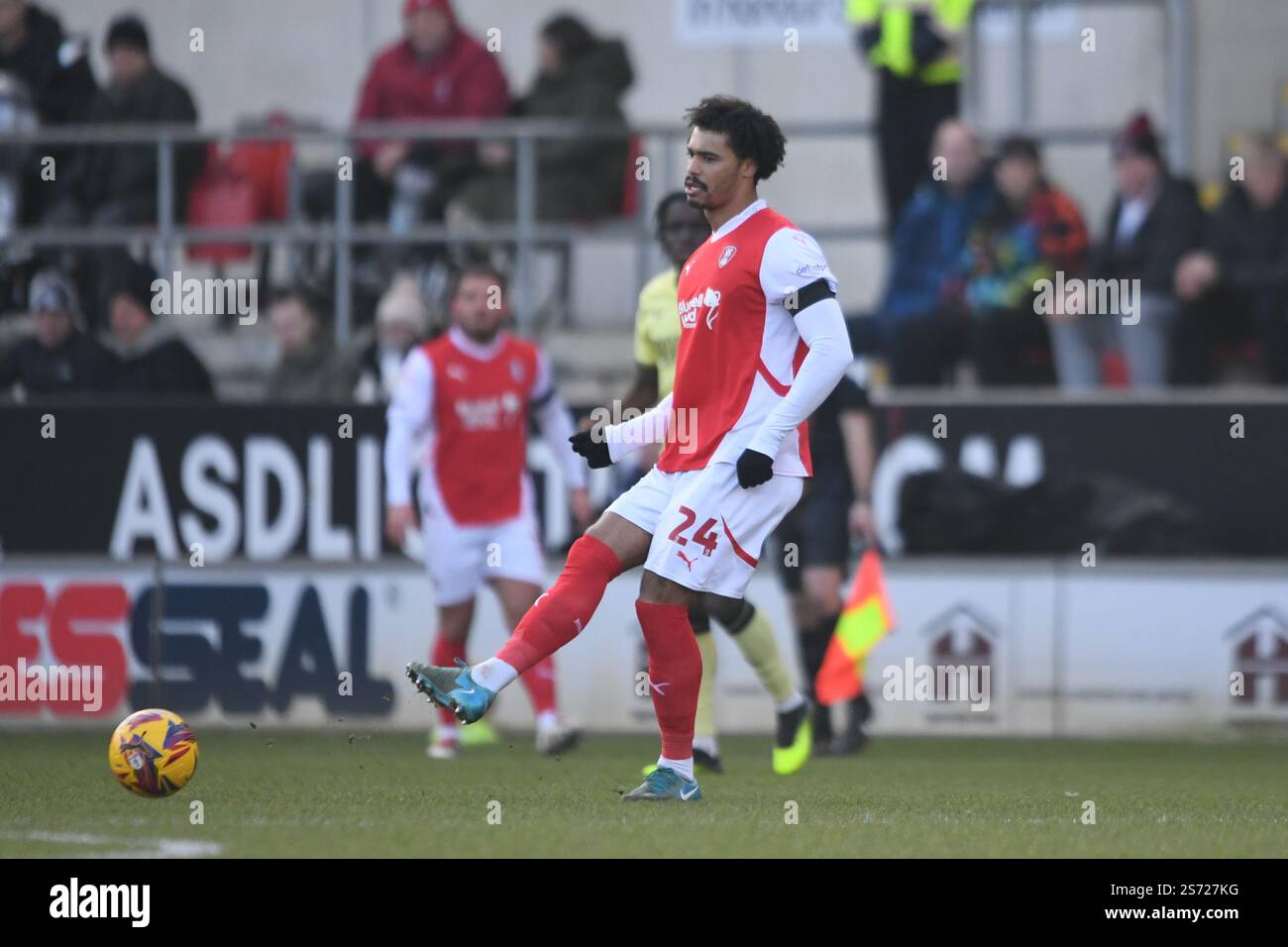 Rotherham, England. 18th Jan 2025. Cameron Humphreys during the Sky Bet ...