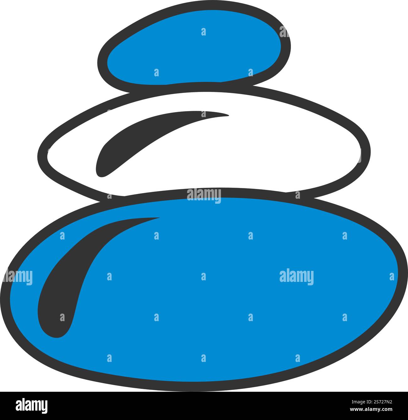 Spa Stones Icon. Editable Bold Outline With Color Fill Design. Vector ...