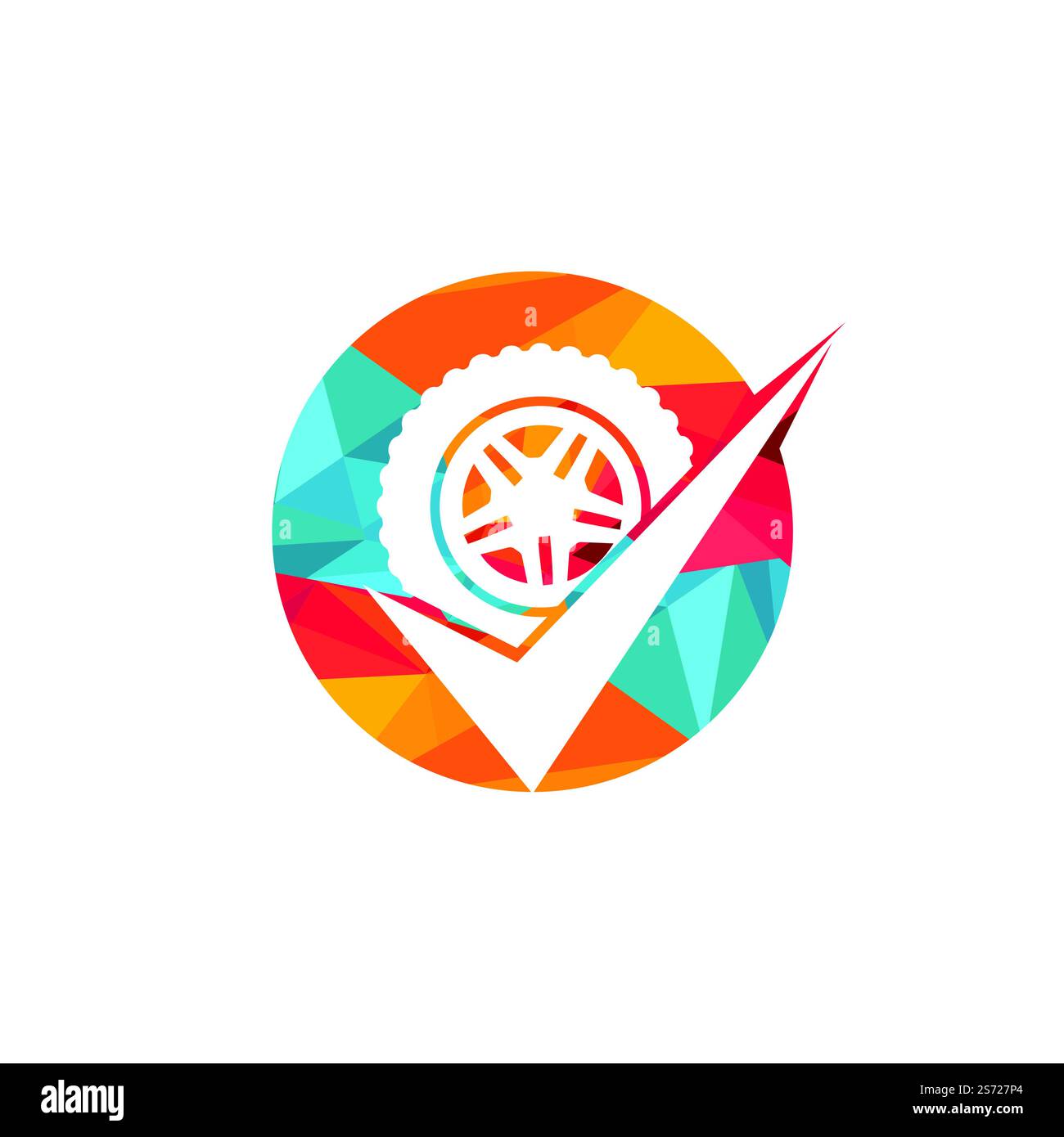 Tire check vector logo design. Tire and tick icon concept Stock Vector ...