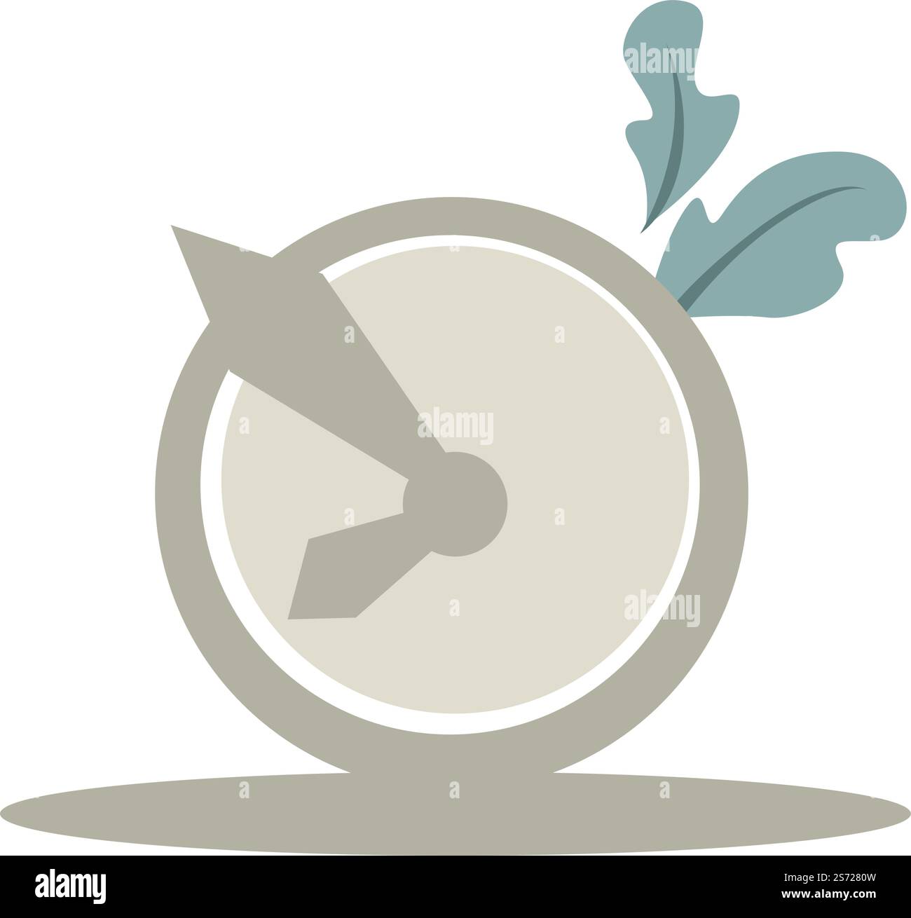 Timer with countdown or clock showing time, isolated watch with ...