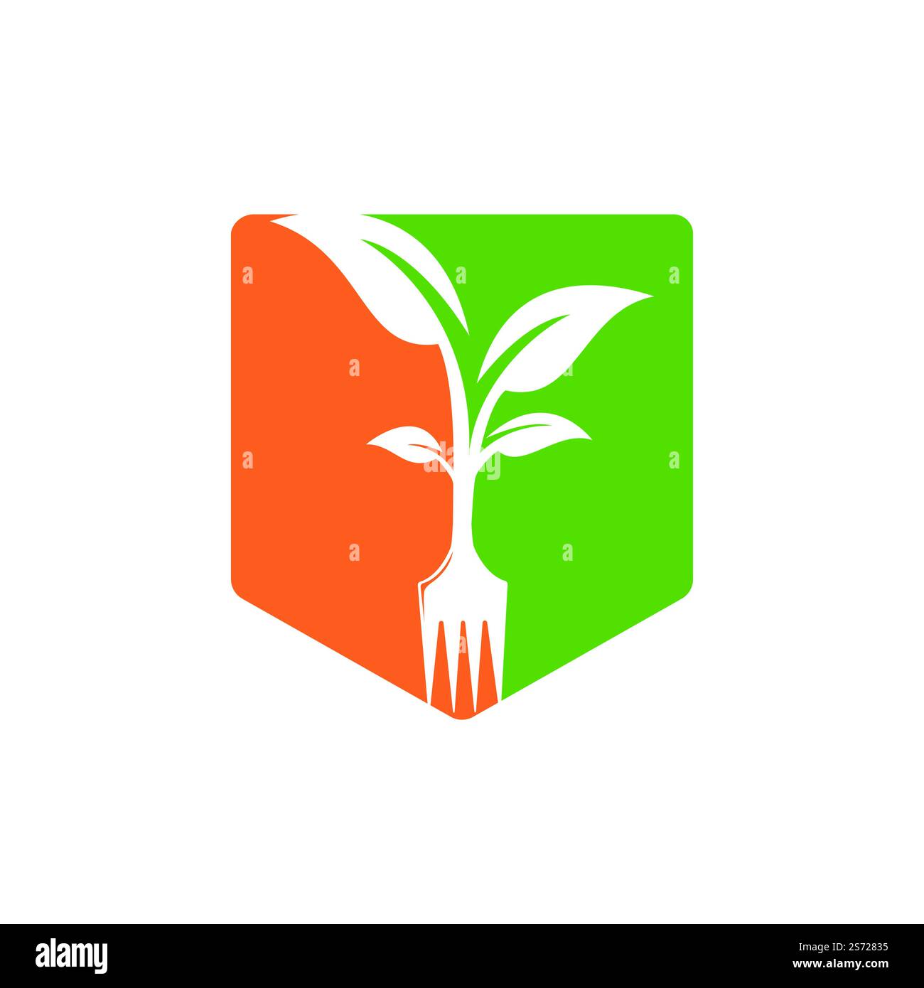 Fork tree vector logo design. Restaurant and farming logo concept Stock ...