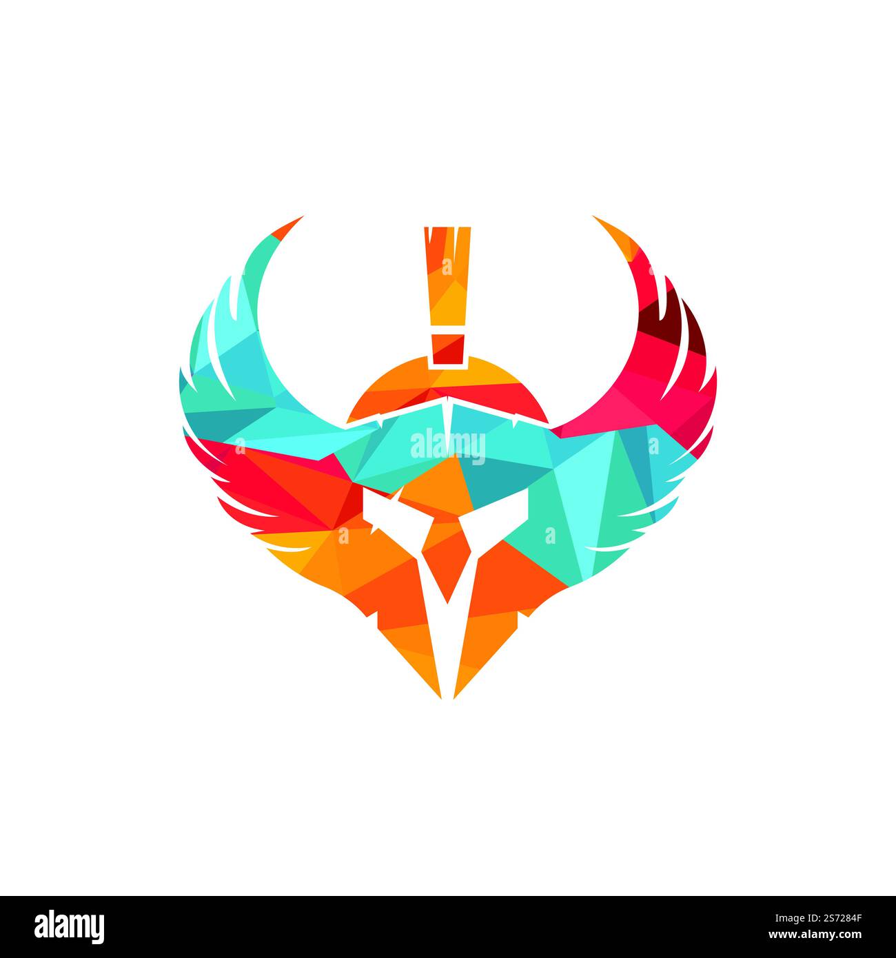 Spartan warrior with wings vector logo design. Warrior knight logo ...