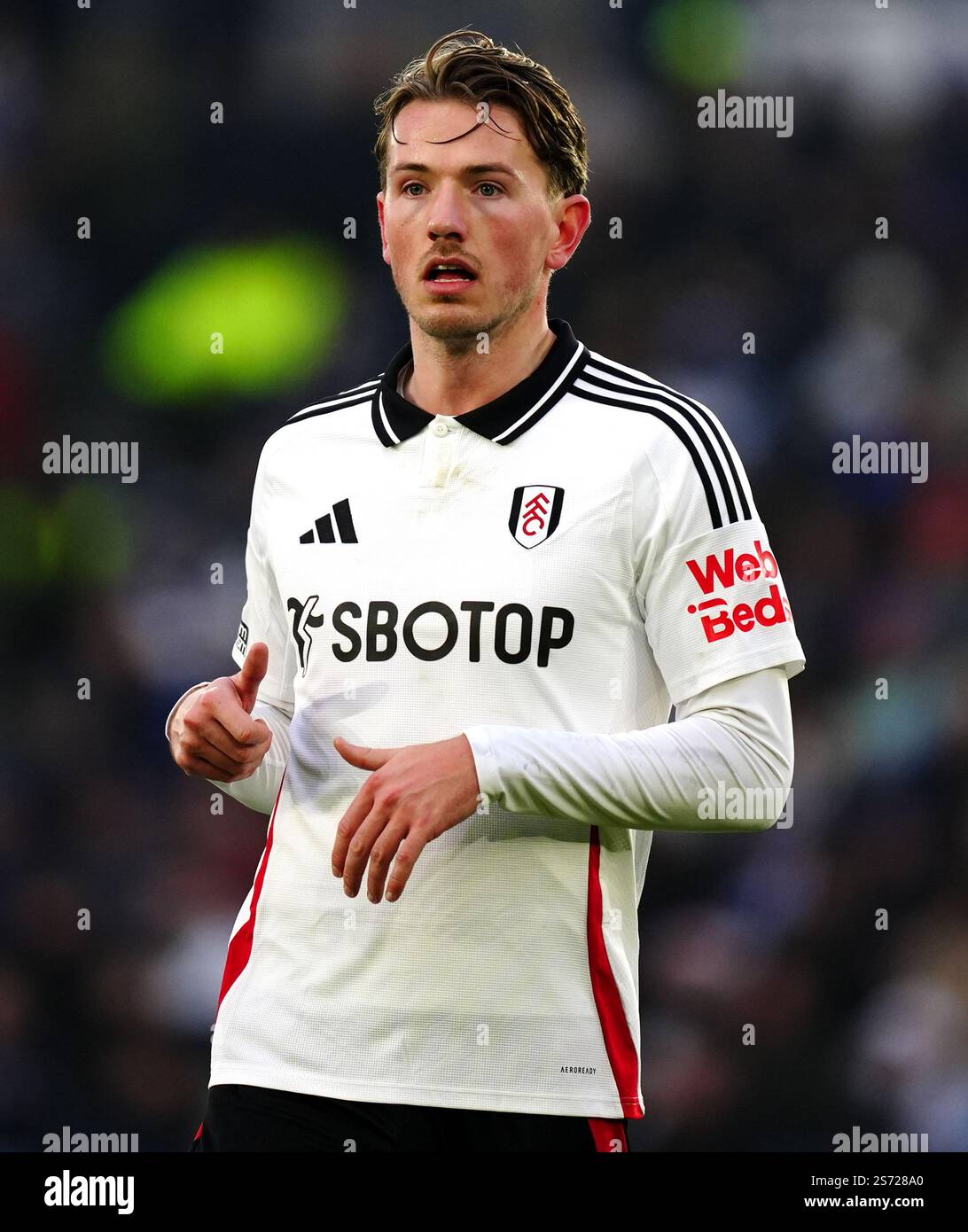 Fulham's Sander Berge during the Premier League match at the King Power ...