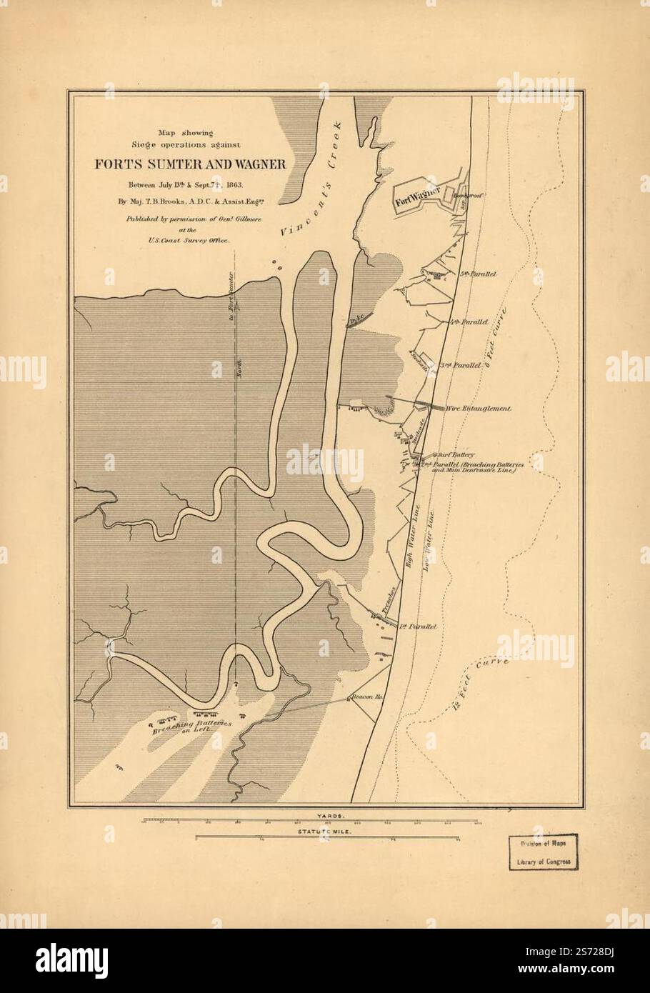 Map of fort sumter hi-res stock photography and images - Alamy