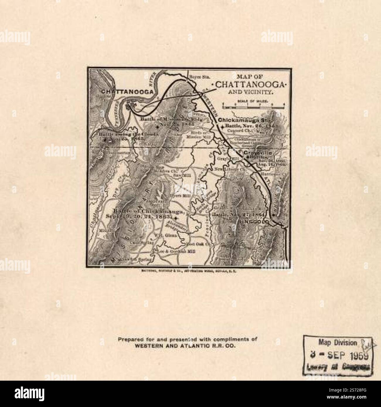 Map of Chattanooga and vicinity. [1863-1864] 1864 by Western and ...