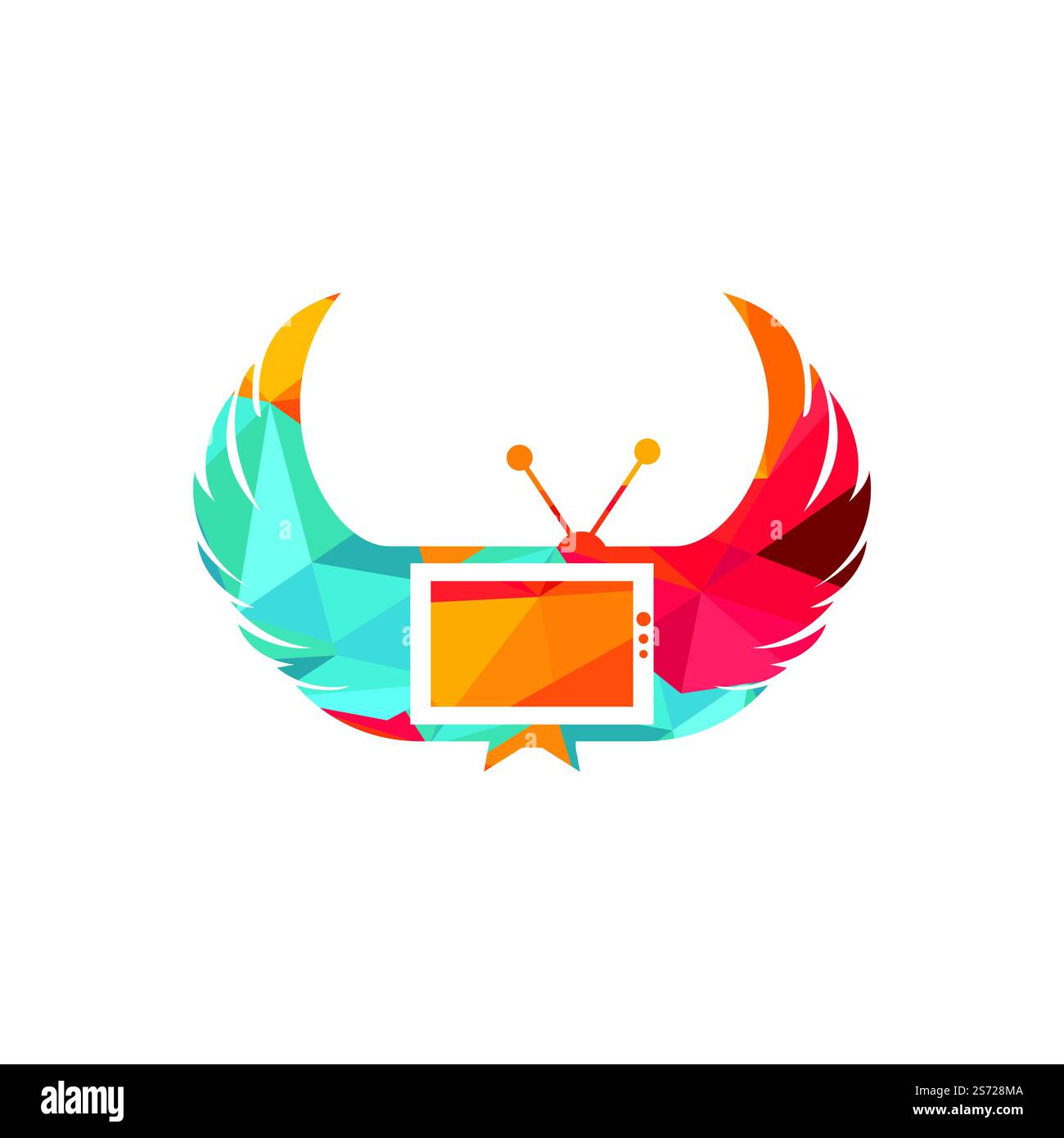 Television with wing logo icon vector design Stock Vector Image & Art ...