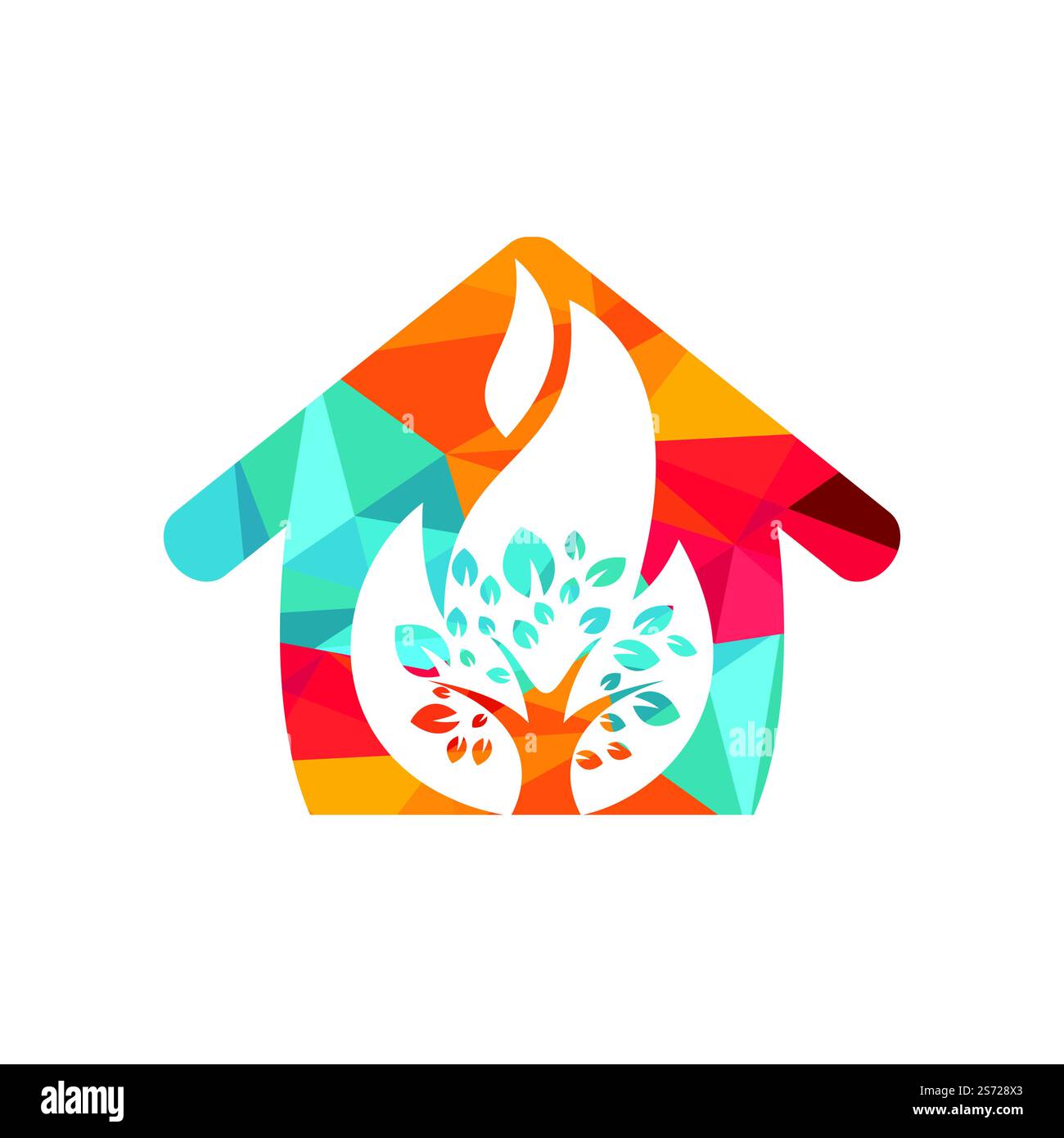 Fire Tree vector logo design template Stock Vector Image & Art - Alamy