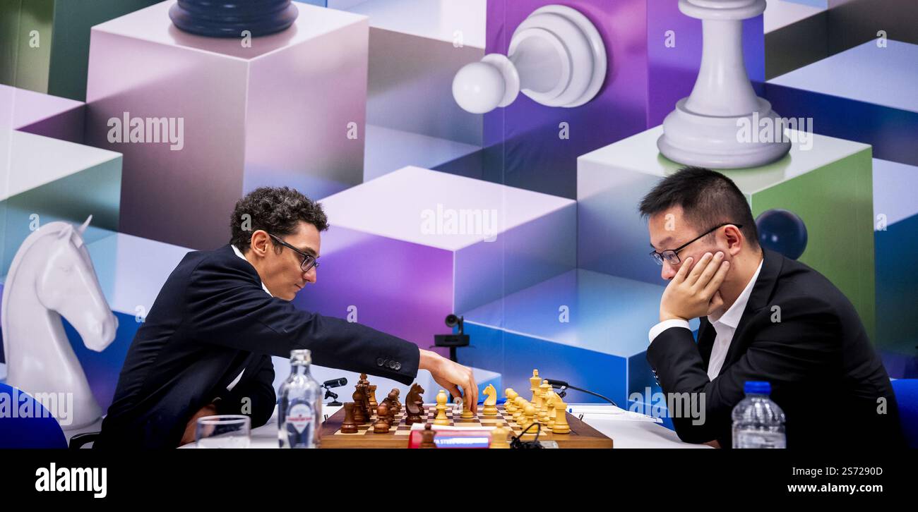 WIJK AAN ZEE - Yi Wei (China) (last year's winner) - Fabiano Caruana ...