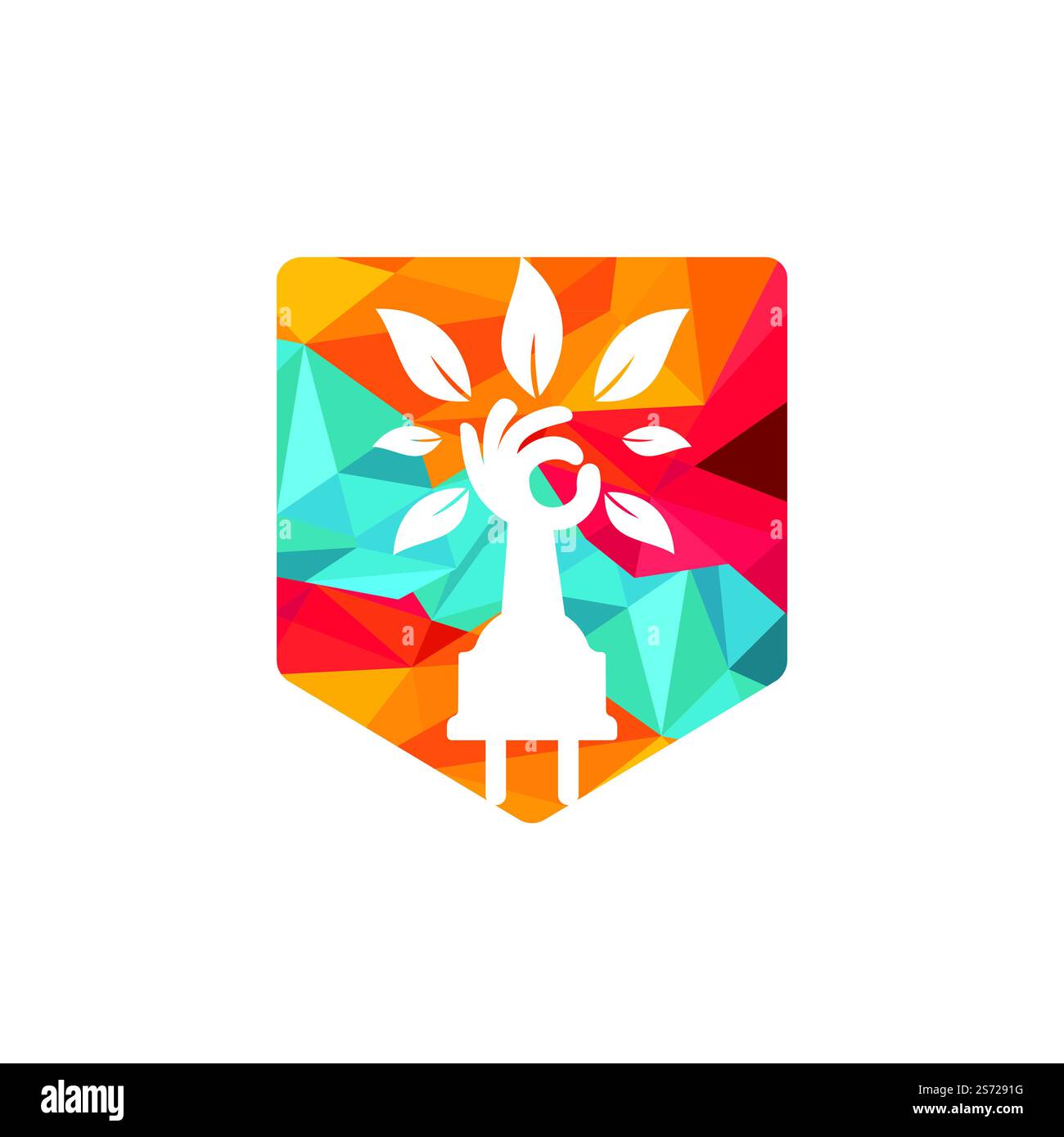 Electric cord and hand tree vector logo design Stock Vector Image & Art ...