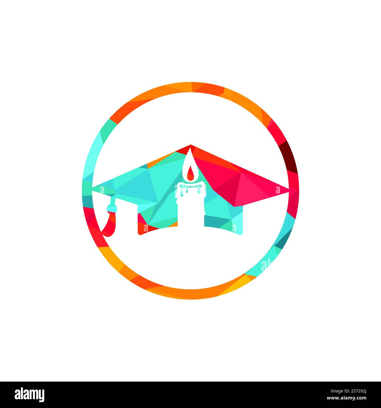 Educational and institutional logo design concept. Graduation cap with ...