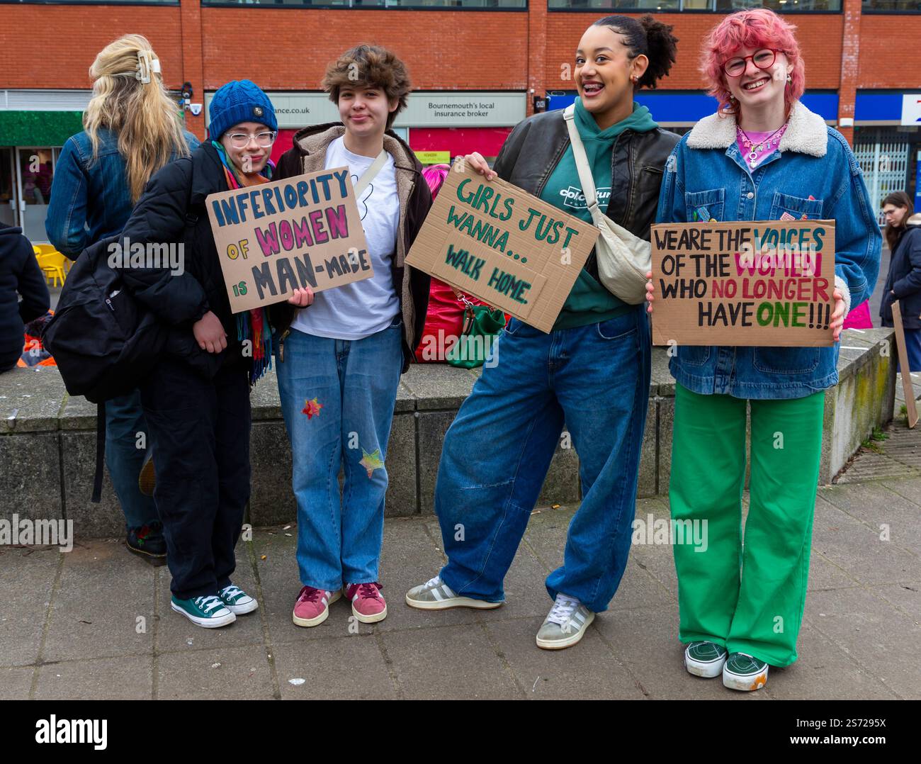 Bournemouth, Dorset, UK. 18th January 2025. Women’s Rights March takes ...