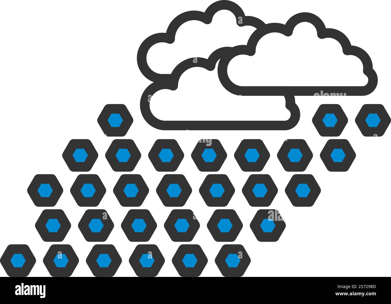 Hail Icon. Editable Bold Outline With Color Fill Design. Vector ...