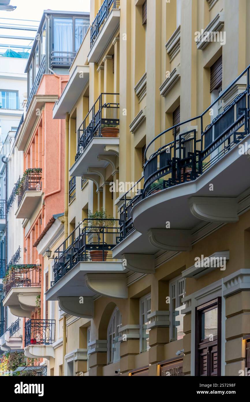 Athens, Greece, Eclecticist buildings from the 1920s in the city center ...