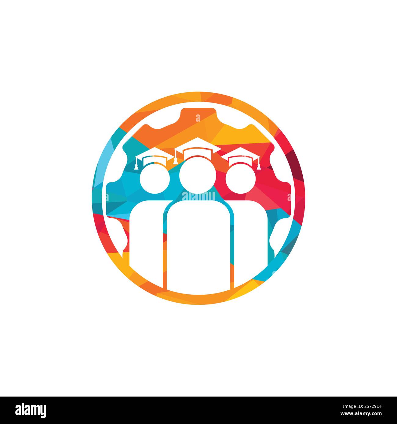 Student gear vector logo template. Graduation Engineer logo symbol or ...