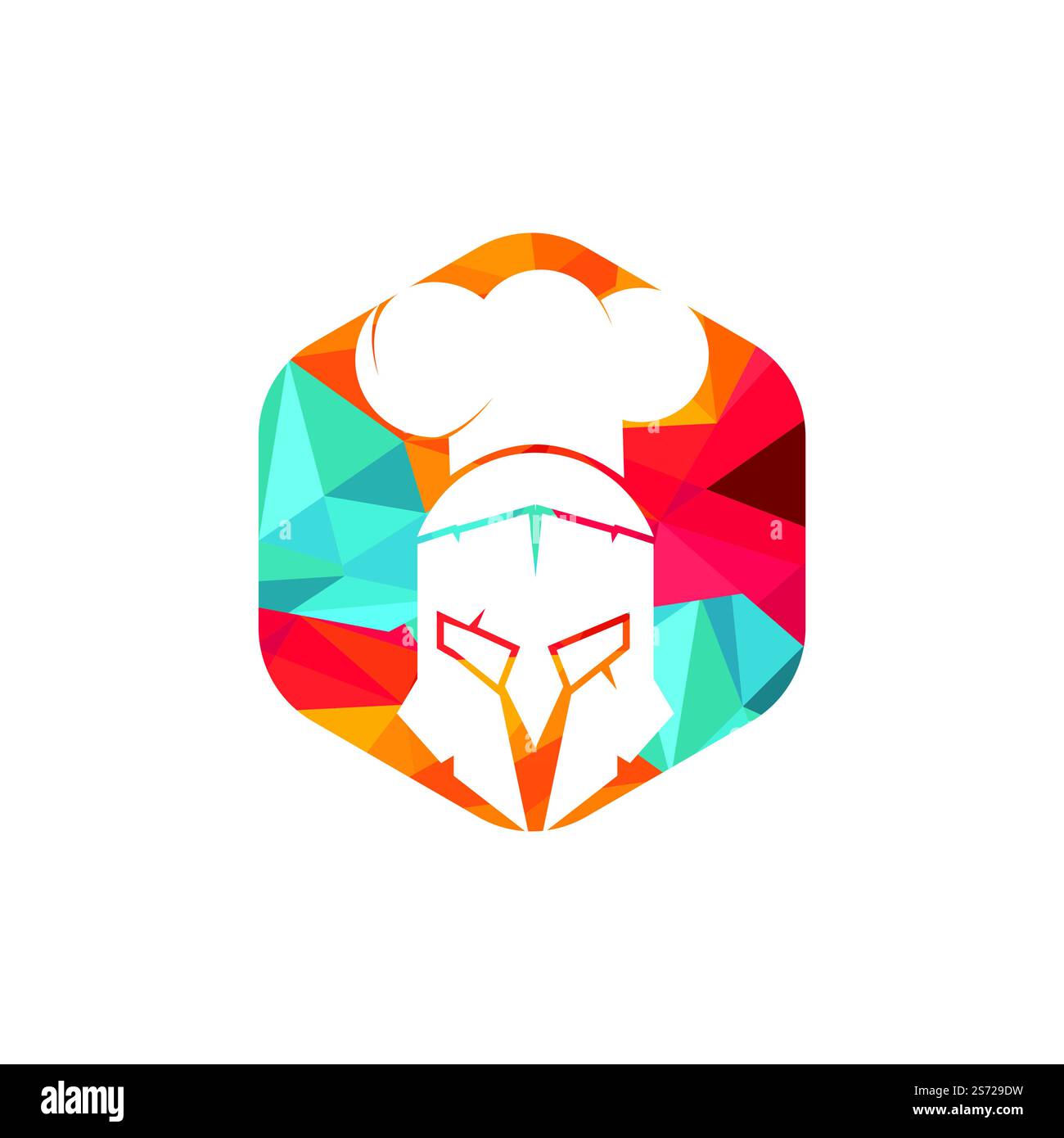 Spartan chef vector logo design template. Minimal logo of chef warrior ...