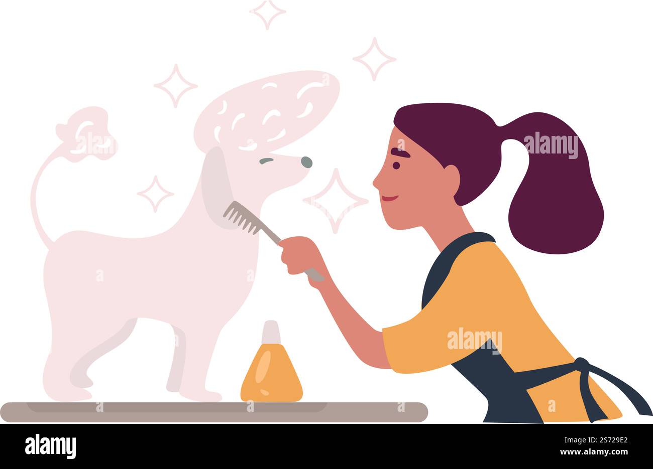 Comb hair care portrait Stock Vector Images - Alamy