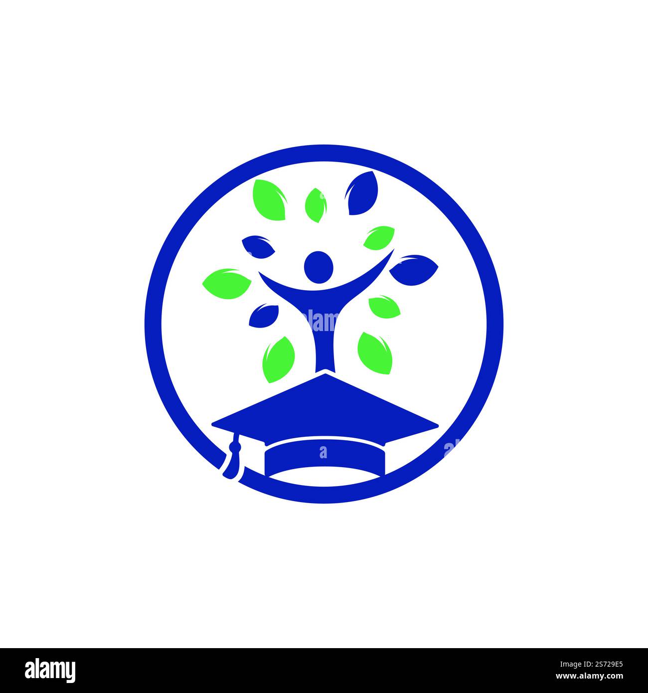 Education insurance and support logo concept. Graduation cap and human ...