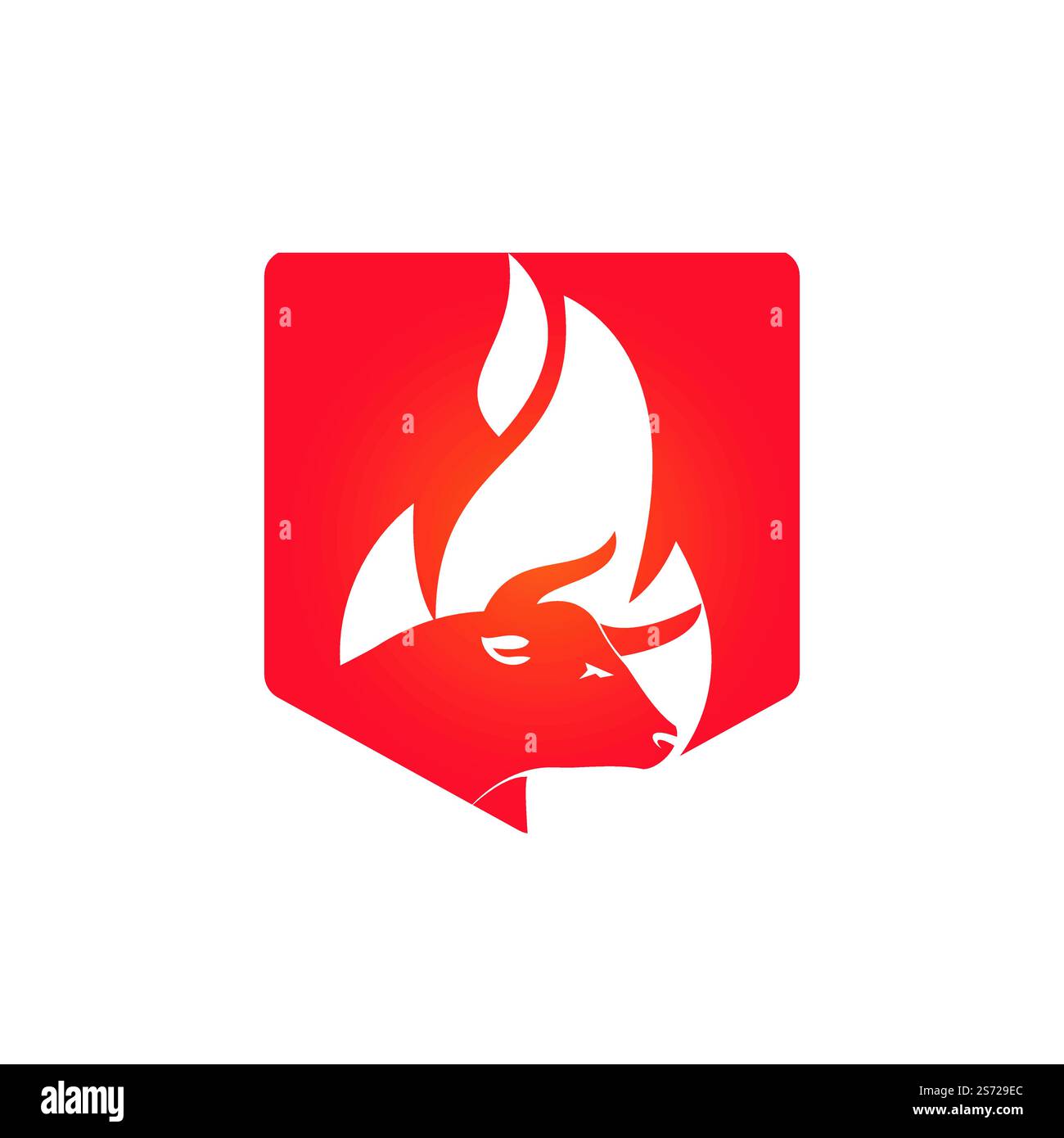 Bull fire vector logo design template. Suitable for ranch, steakhouse ...