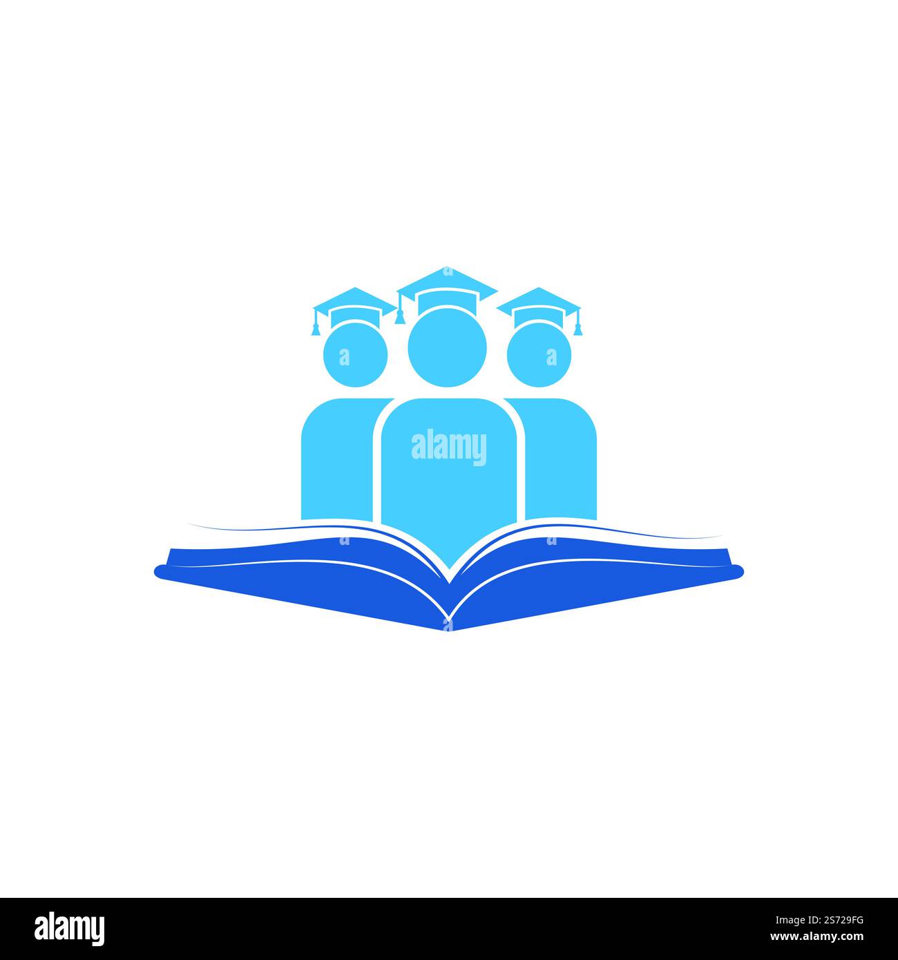 Education and learning vector logo design. Students and book icon ...