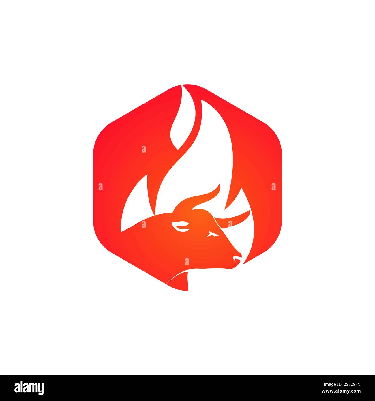 Bull fire vector logo design template. Suitable for ranch, steakhouse ...