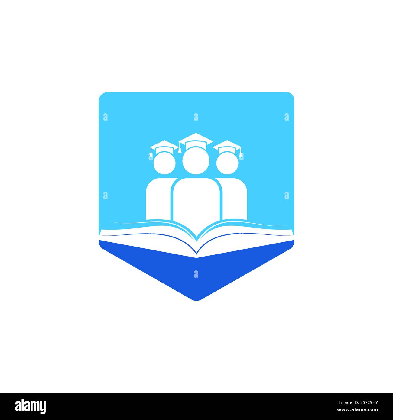 Education and learning vector logo design. Students and book icon ...
