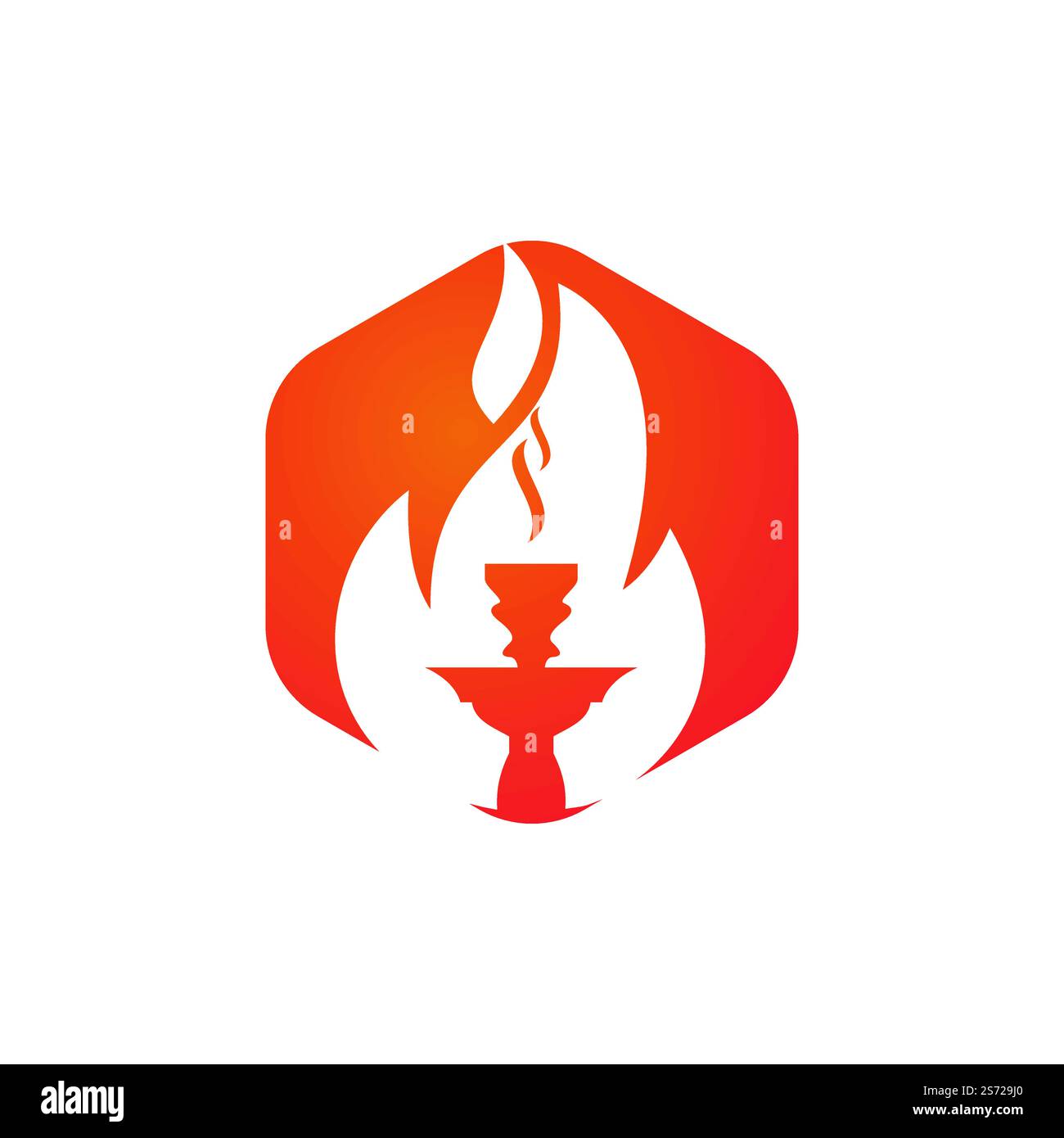 Hookah fire vector logo design arabian bar or house hi-res stock ...