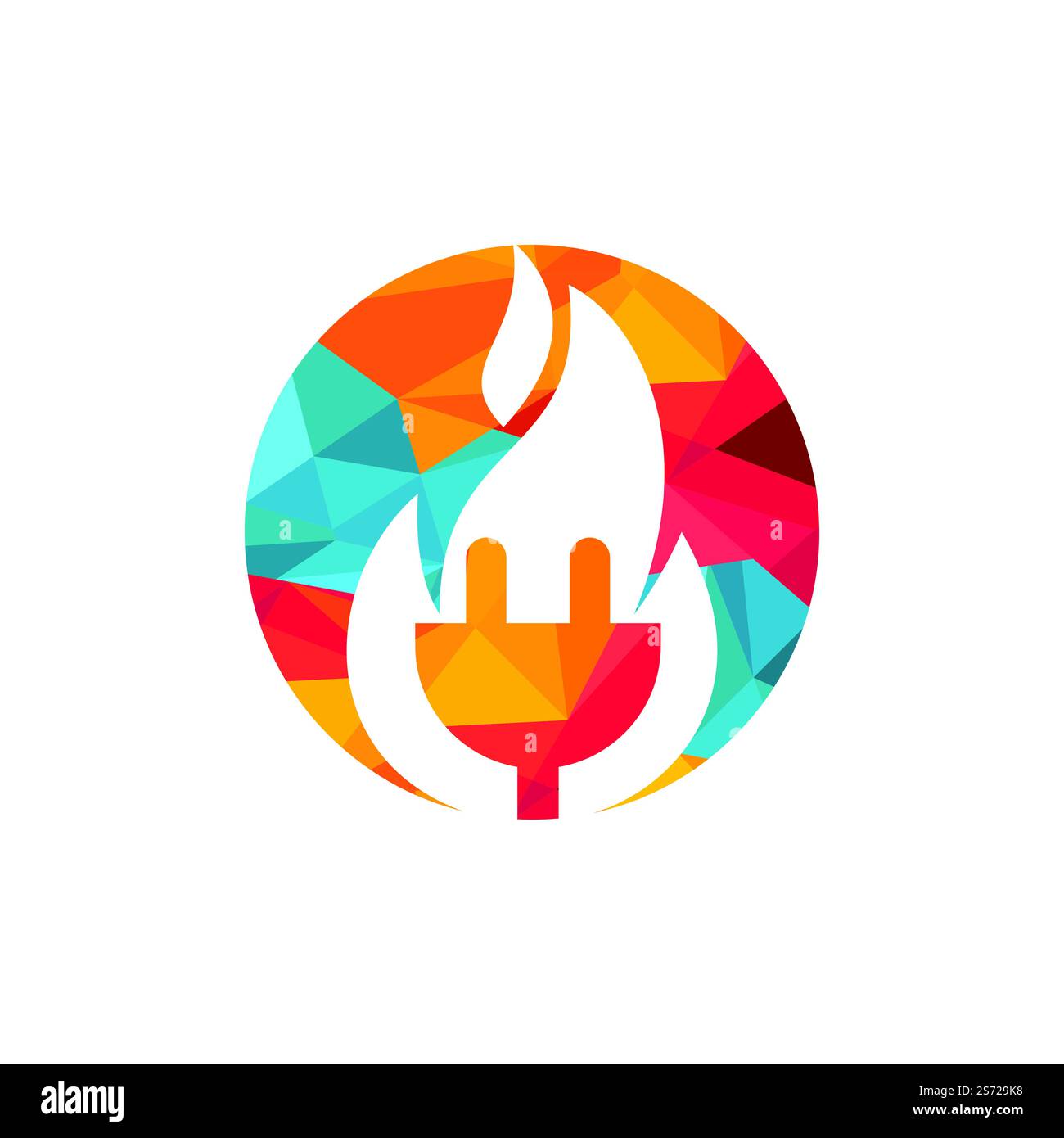 Electrical plug with fire icon logo design. Fire energy logo concept ...