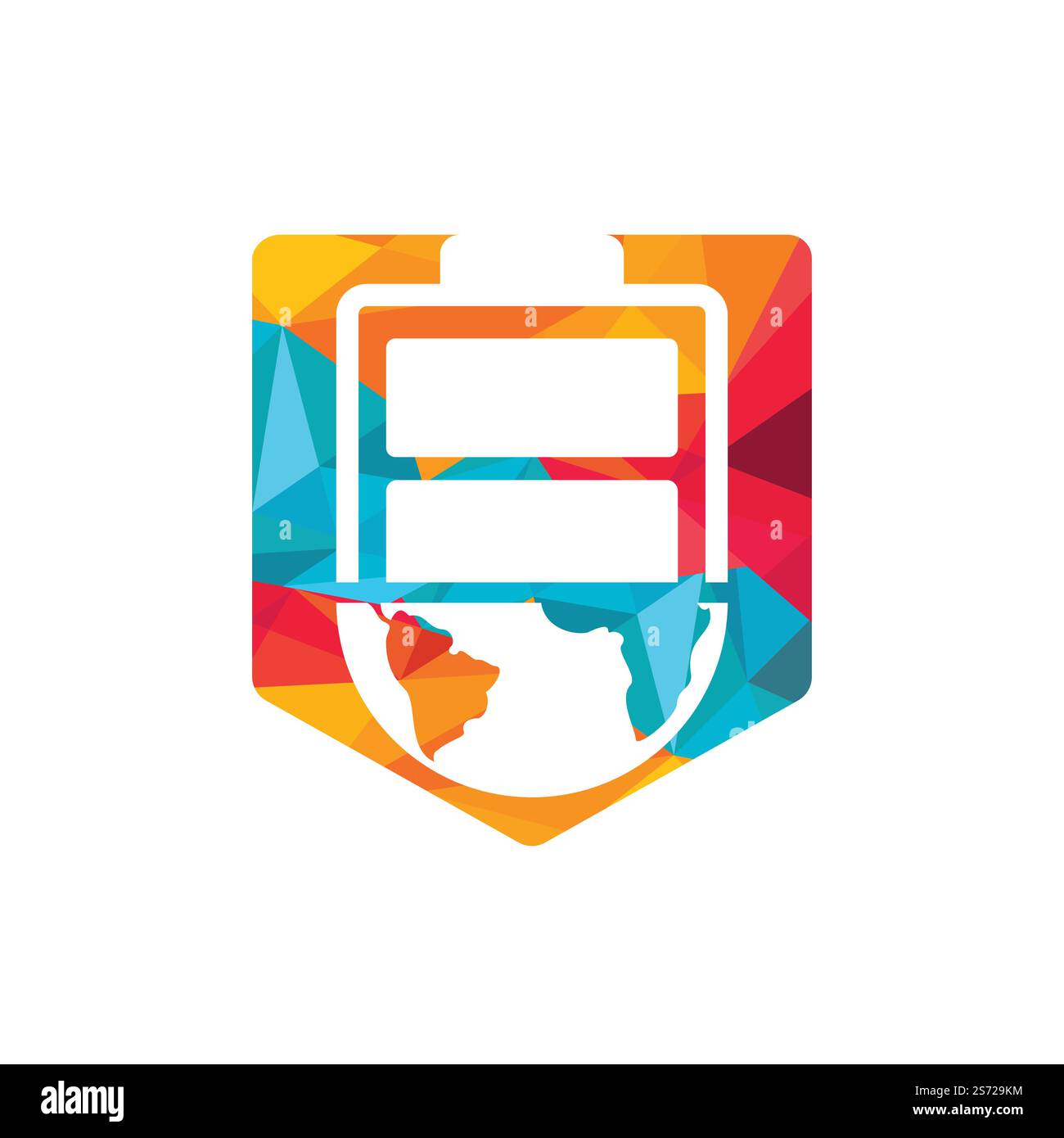 Global energy vector logo design template. Globe and battery icon ...