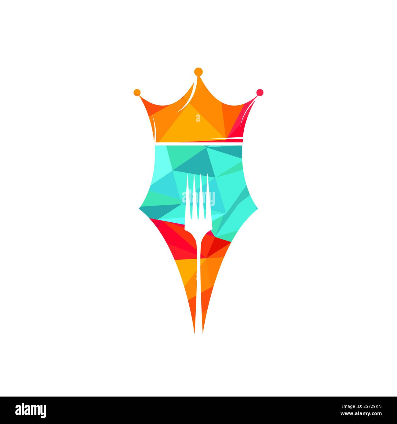 Food and restaurants logo design concept. Pen with crown and fork ...