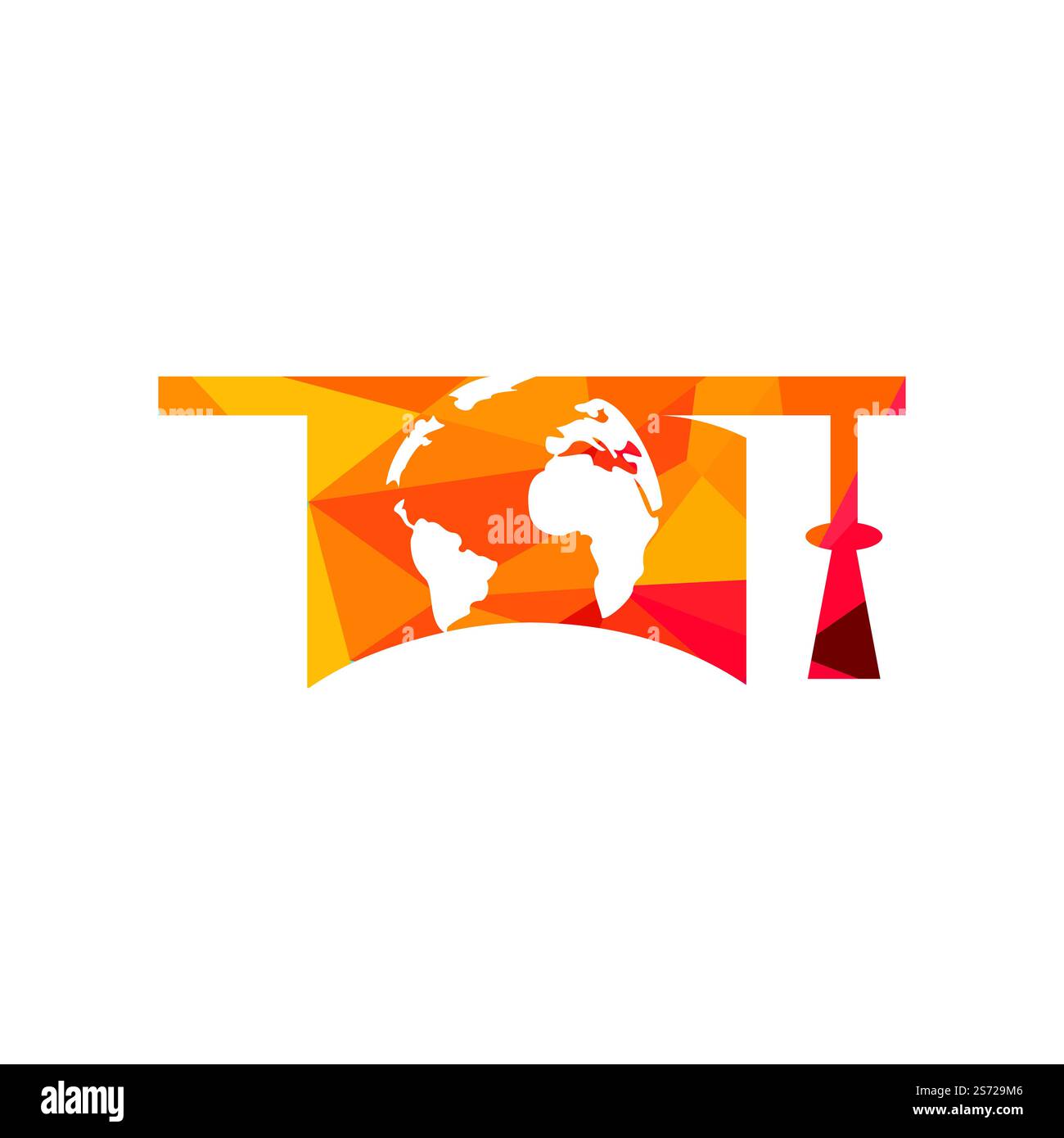 Study abroad vector logo design. Graduation cap and globe icon Stock Vector Image & Art - Alamy
