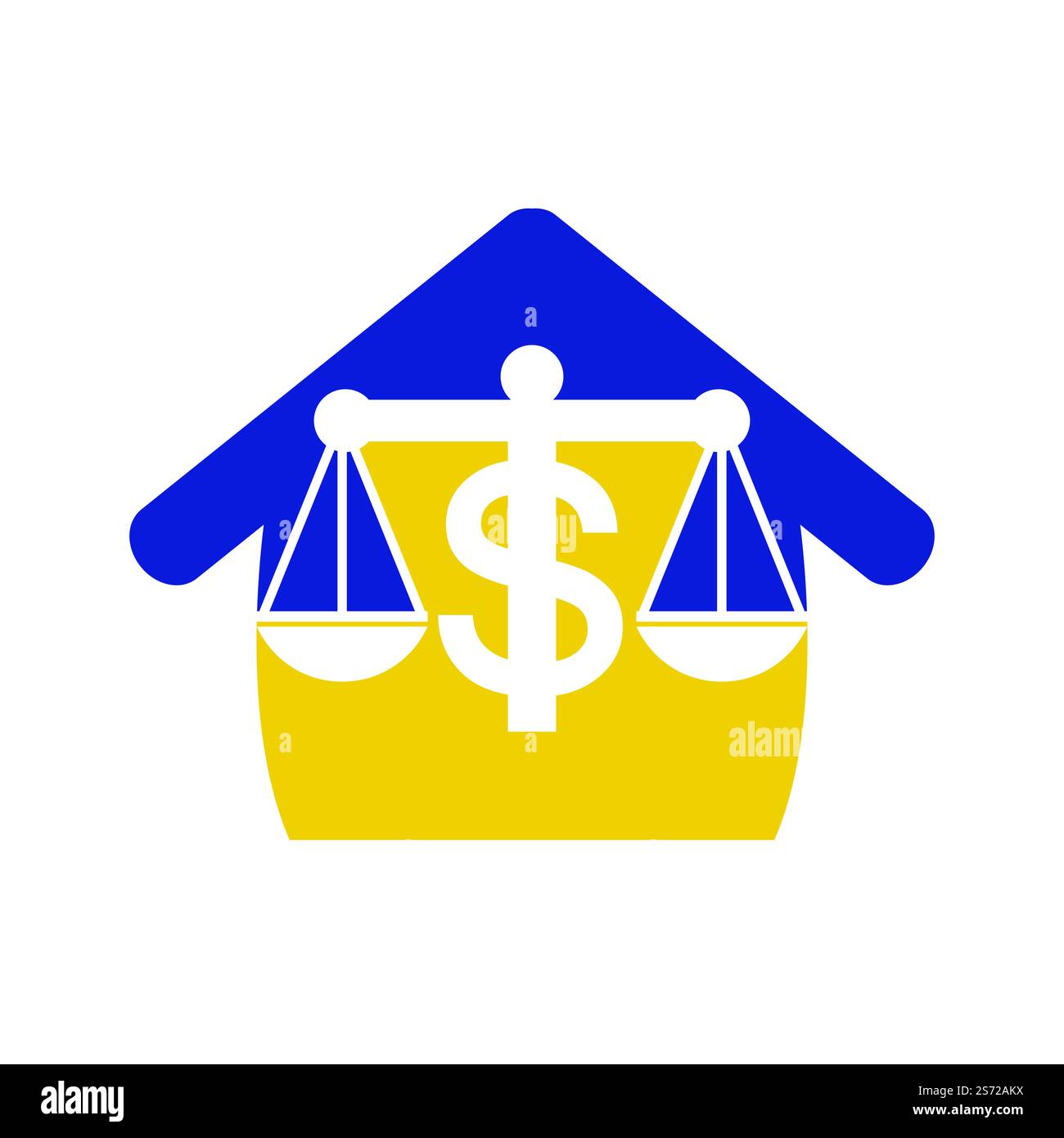 Money scale vector logo design. Finance concept. Logotype scale house ...