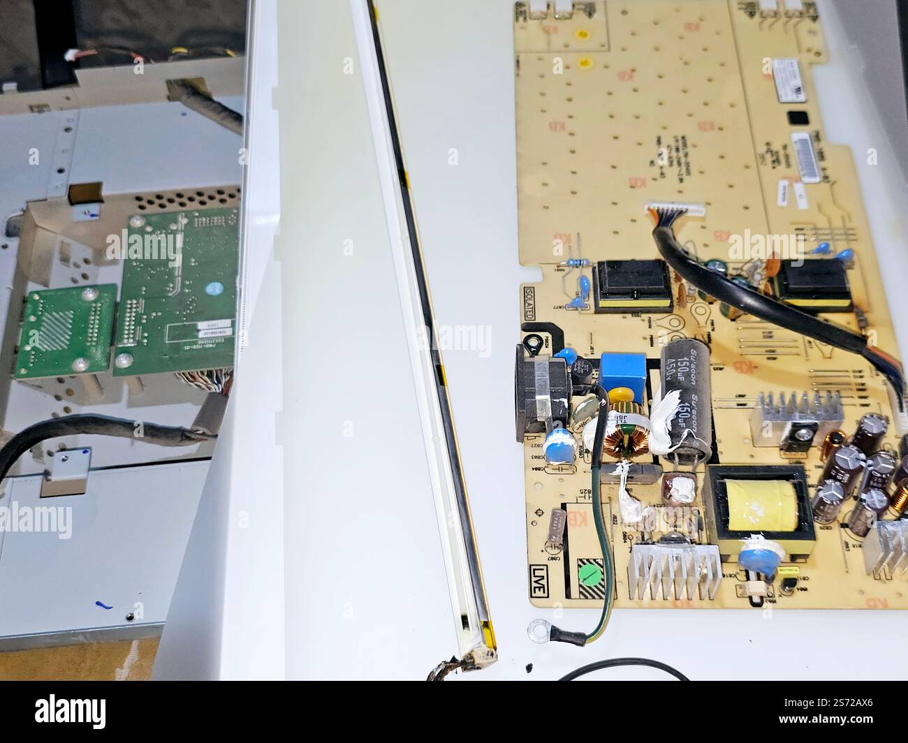 Cairo, Egypt, January 13 2025: Maintenance of a liquid-crystal display ...