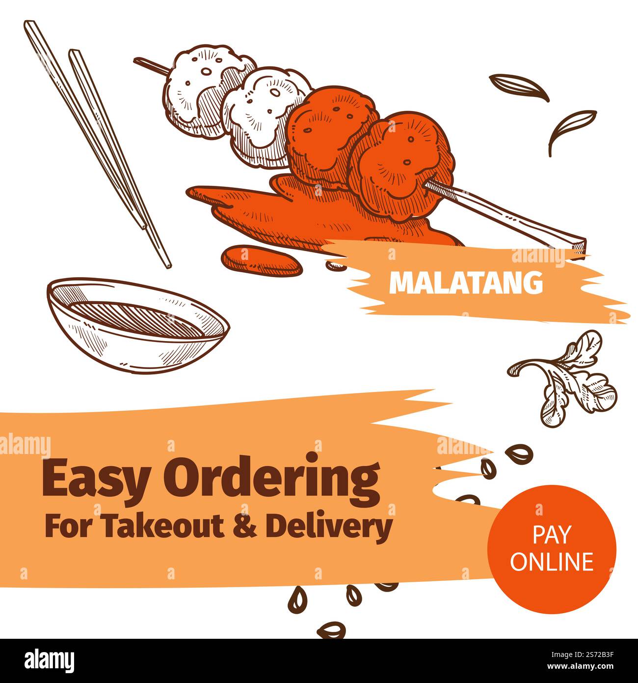 Process of easy ordering for takeout hi-res stock photography and ...