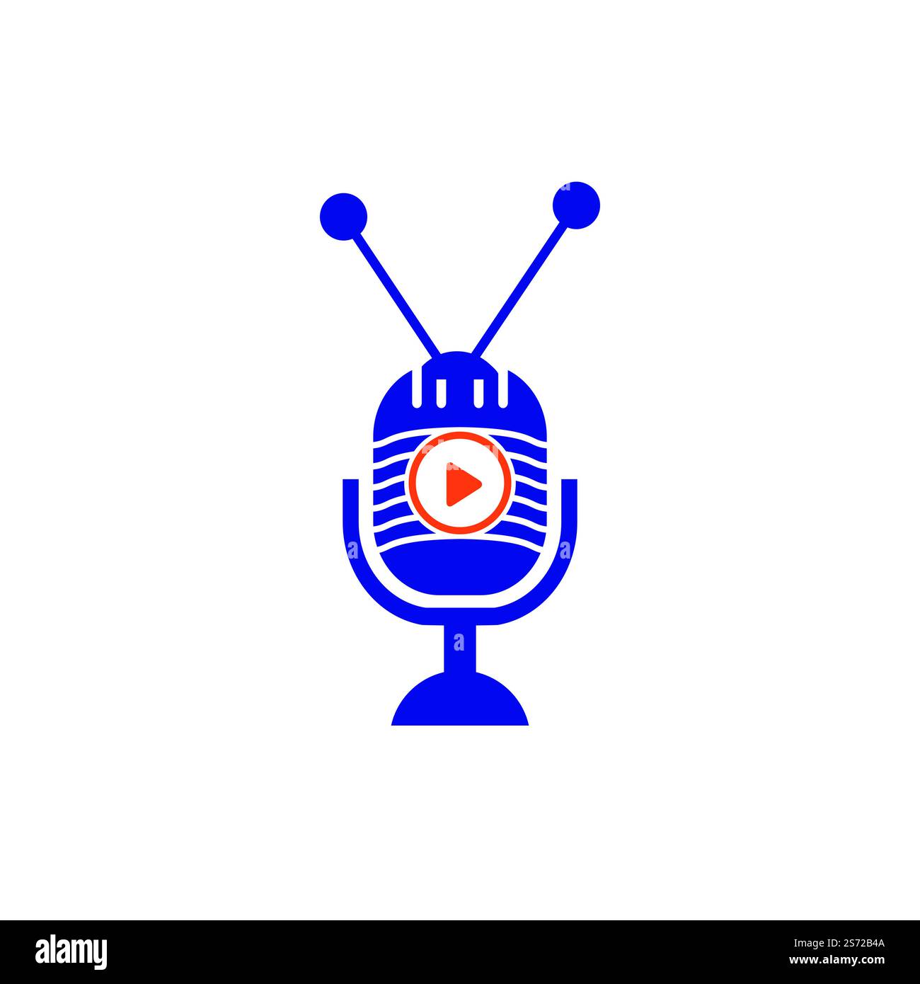 TV podcast vector logo design. Podcast mic and tv icon design Stock ...